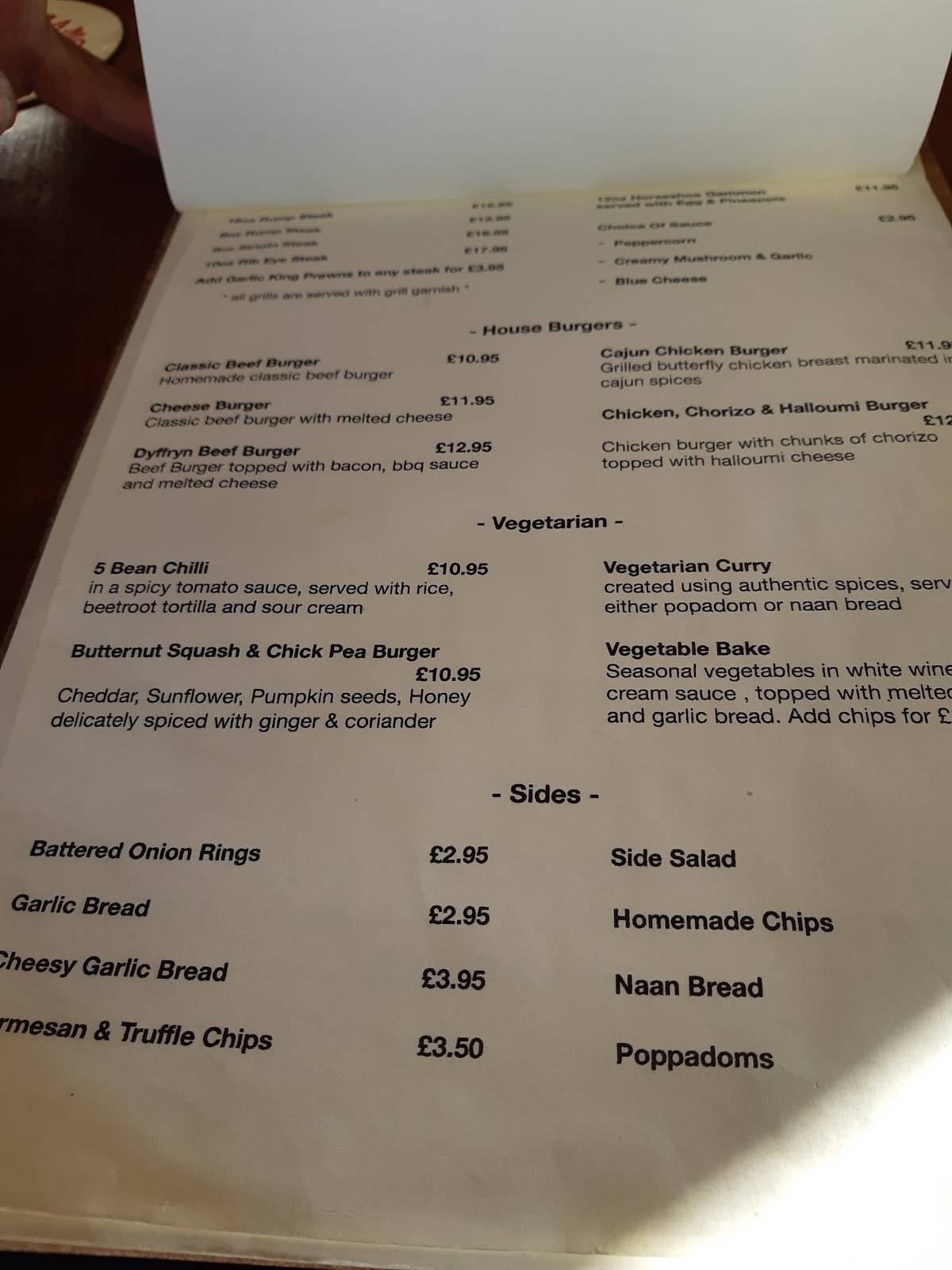 Menu at The Dyffryn Arms pub & bar, Neath, Neath Rd