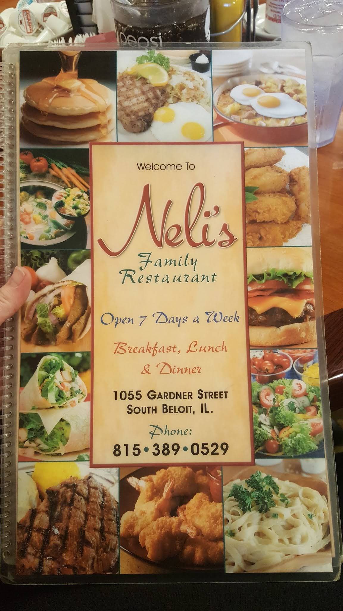 Menu at Neli's Restaurant, South Beloit