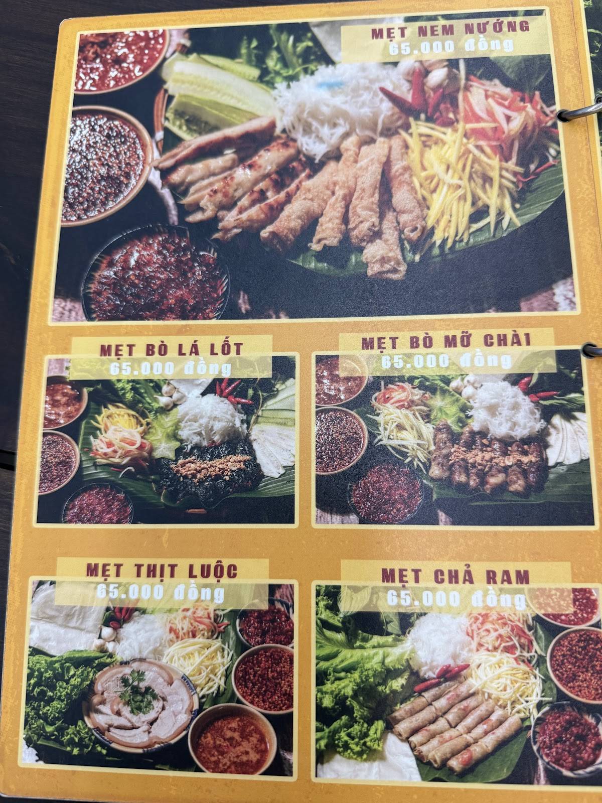Menu at Nem Nướng Ninh Hoà Dì Út restaurant, Ho Chi Minh City, 62 ...
