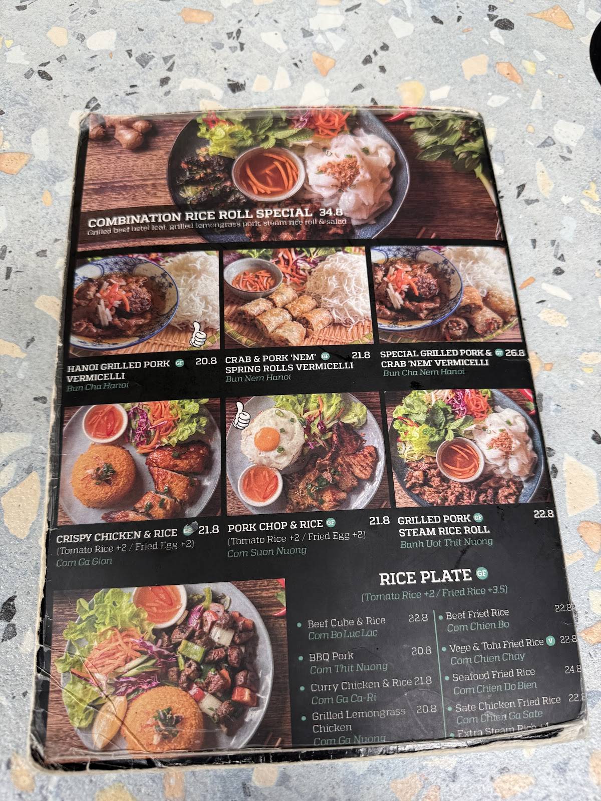 Menu at Nem Viet Mascot restaurant, Mascot