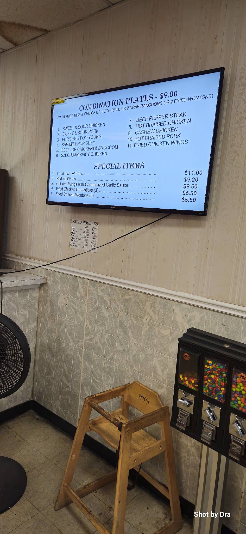 Menu at New Chong Wah restaurant, Ferguson