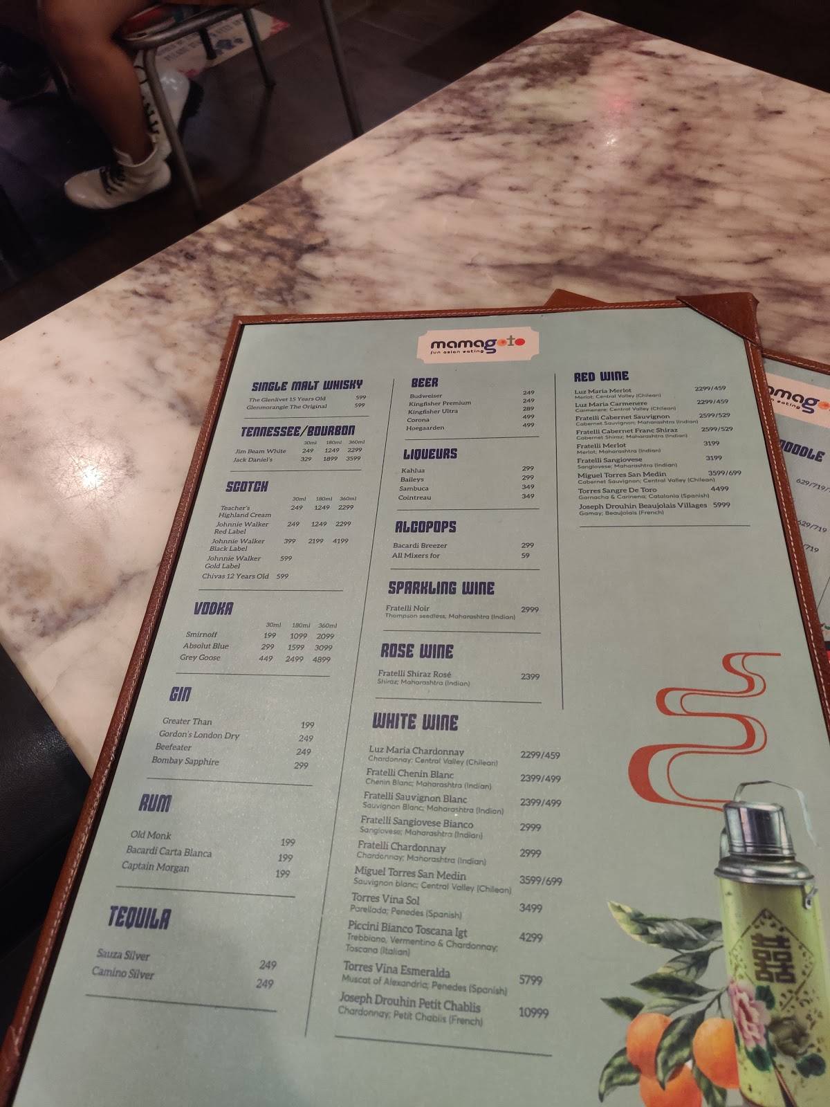 Menu at Mamagoto, New Delhi, Select Citywalk Mall