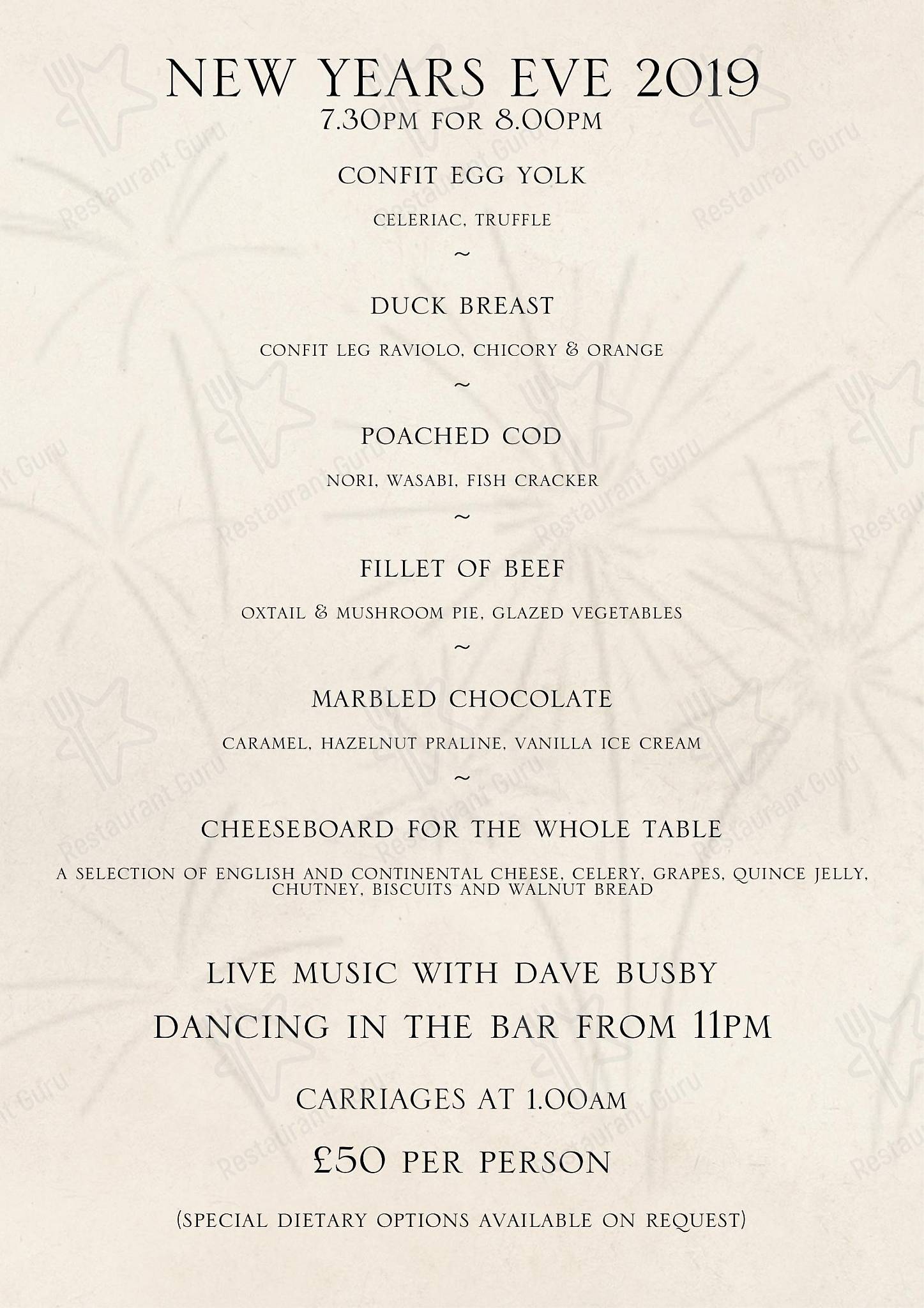 Menu at The New Inn pub & bar, Baschurch