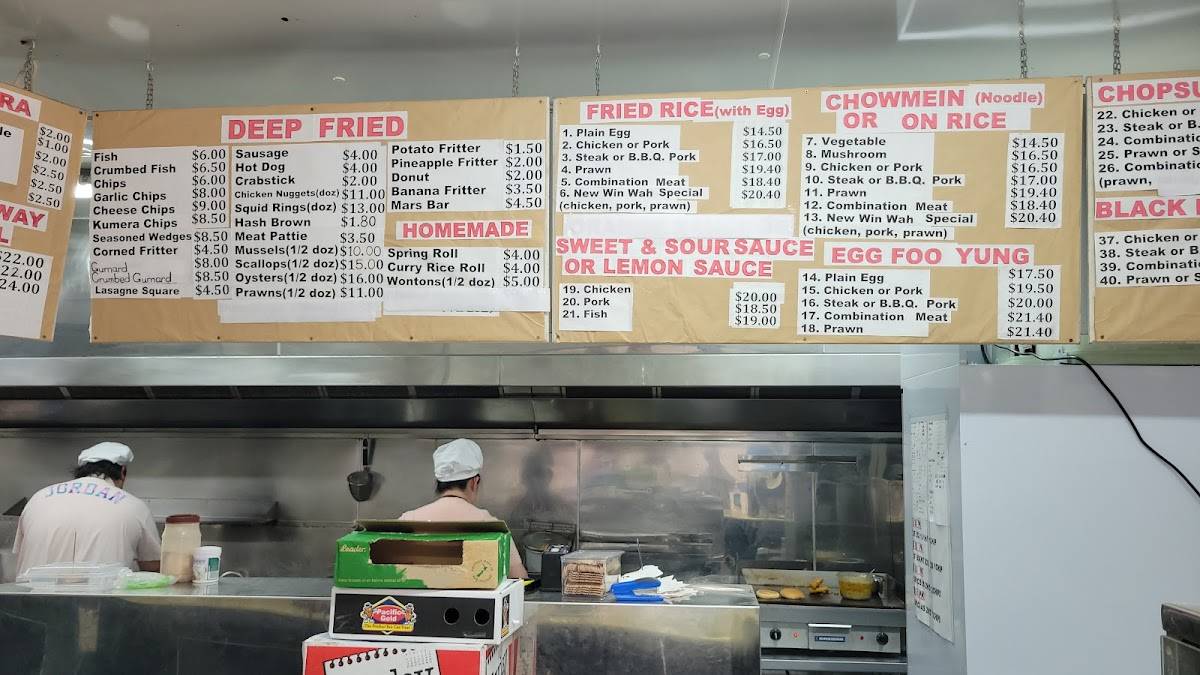 Menu at New Win Wah Chinese Restaurant & Takeaways, Taihape