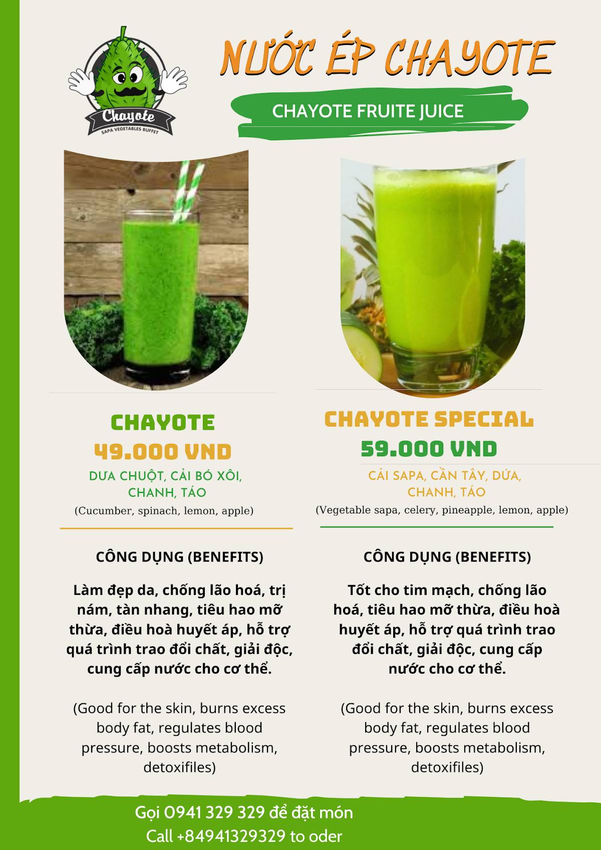 Carta del restaurante Nhà Hàng Chayote – Buffet Lẩu Rau Sa Pa, Thành ...