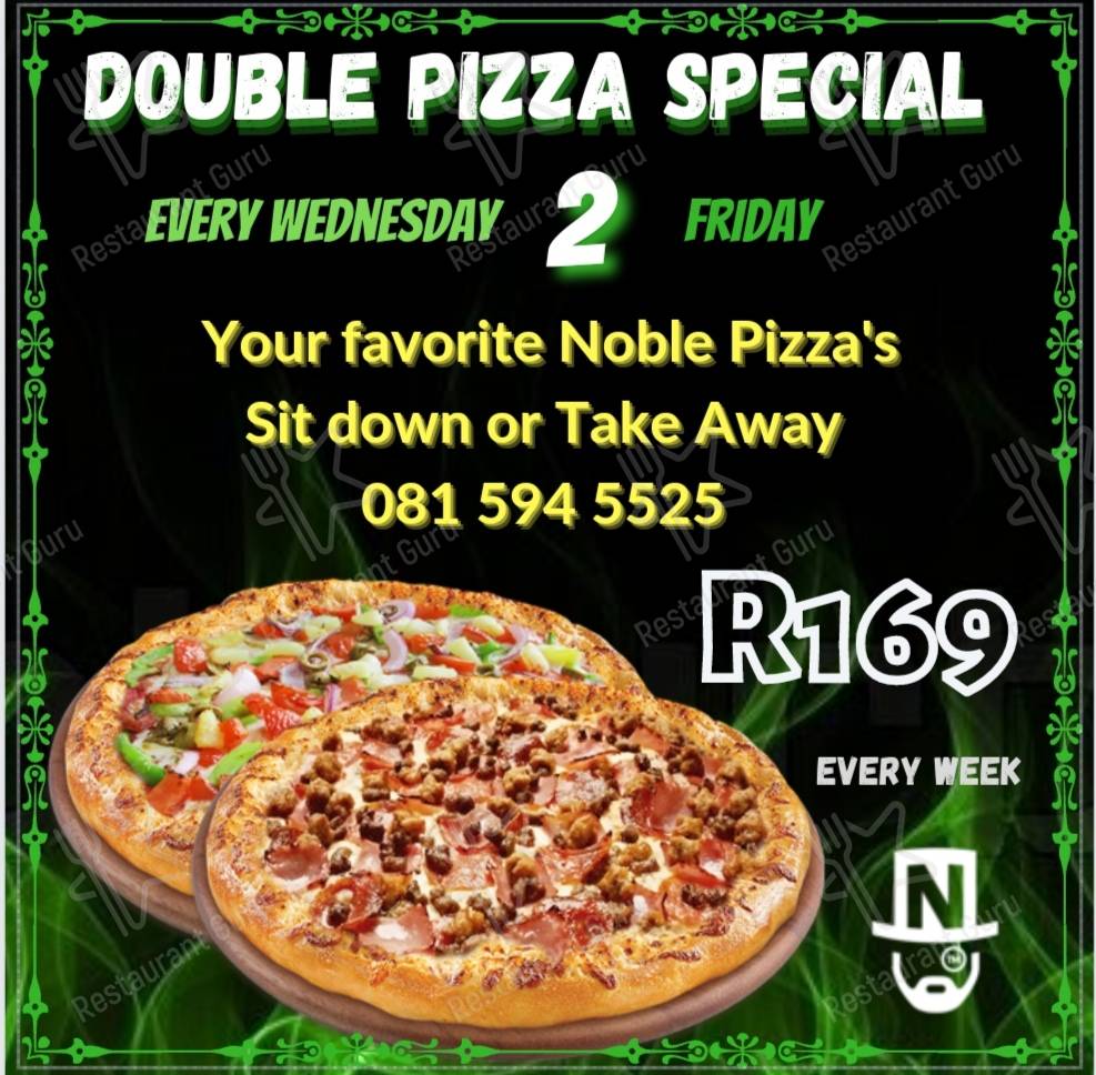 Menu at Noble Village restaurant, Hekpoort, Unit 1 of Noble Village
