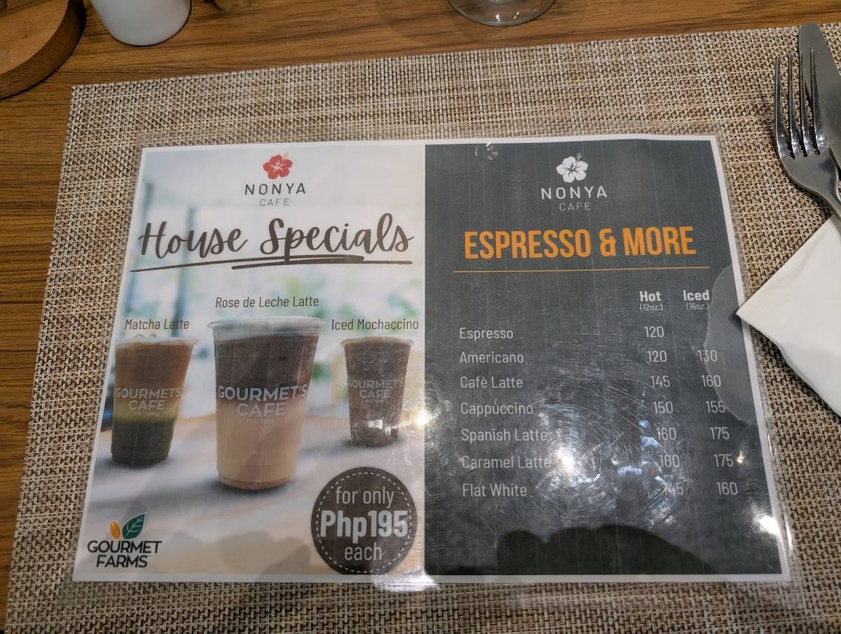 Carta de Nonya Cafe, Makati