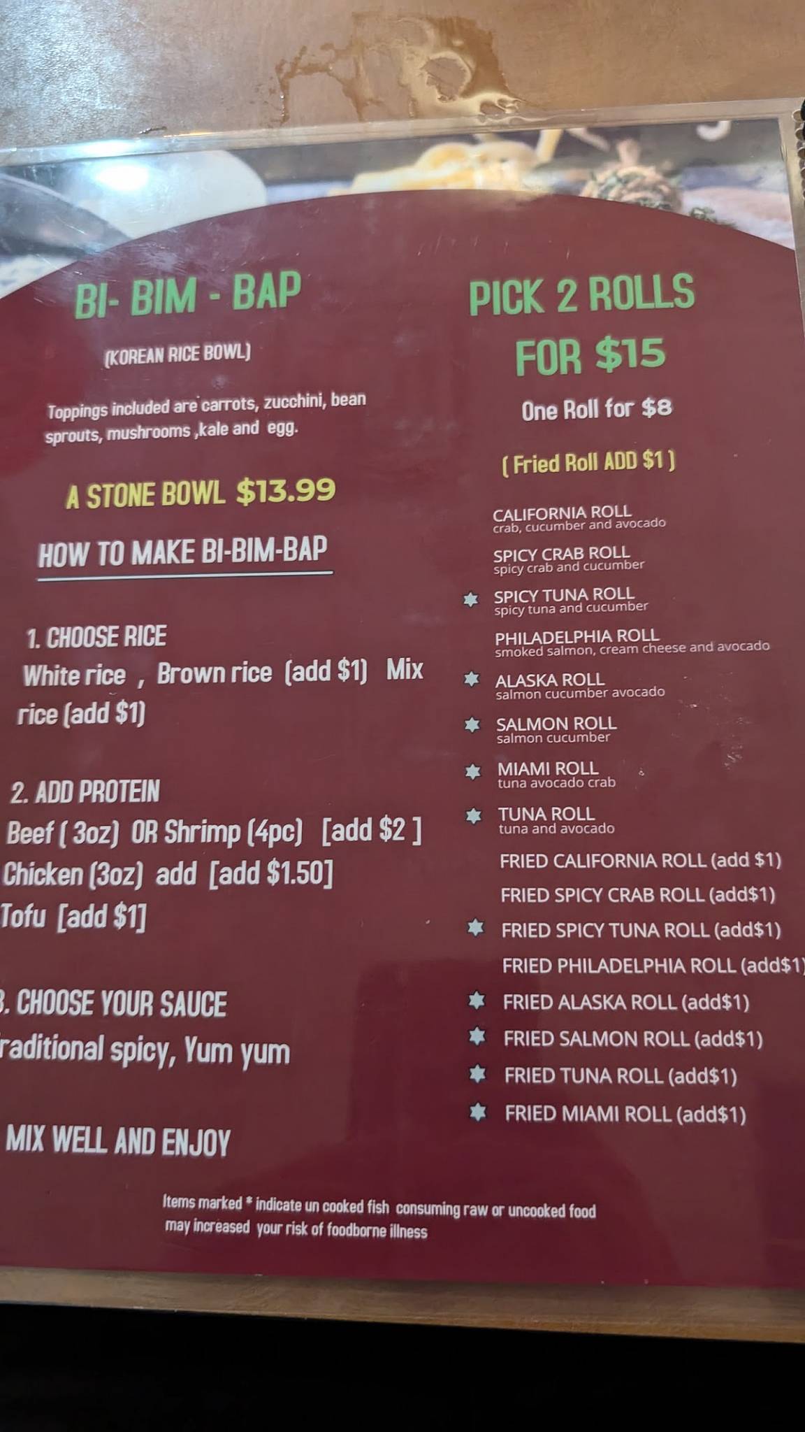 Menu at Noodle 21 restaurant, Branson