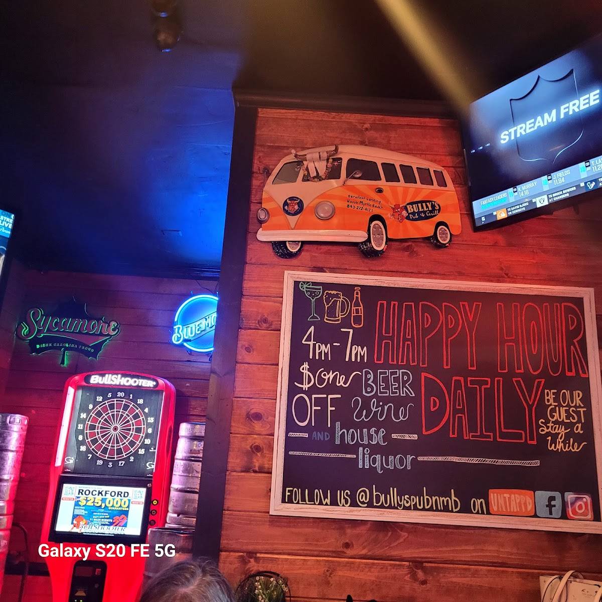 Menu at Bully's Pub & Grill, North Myrtle Beach, US-17