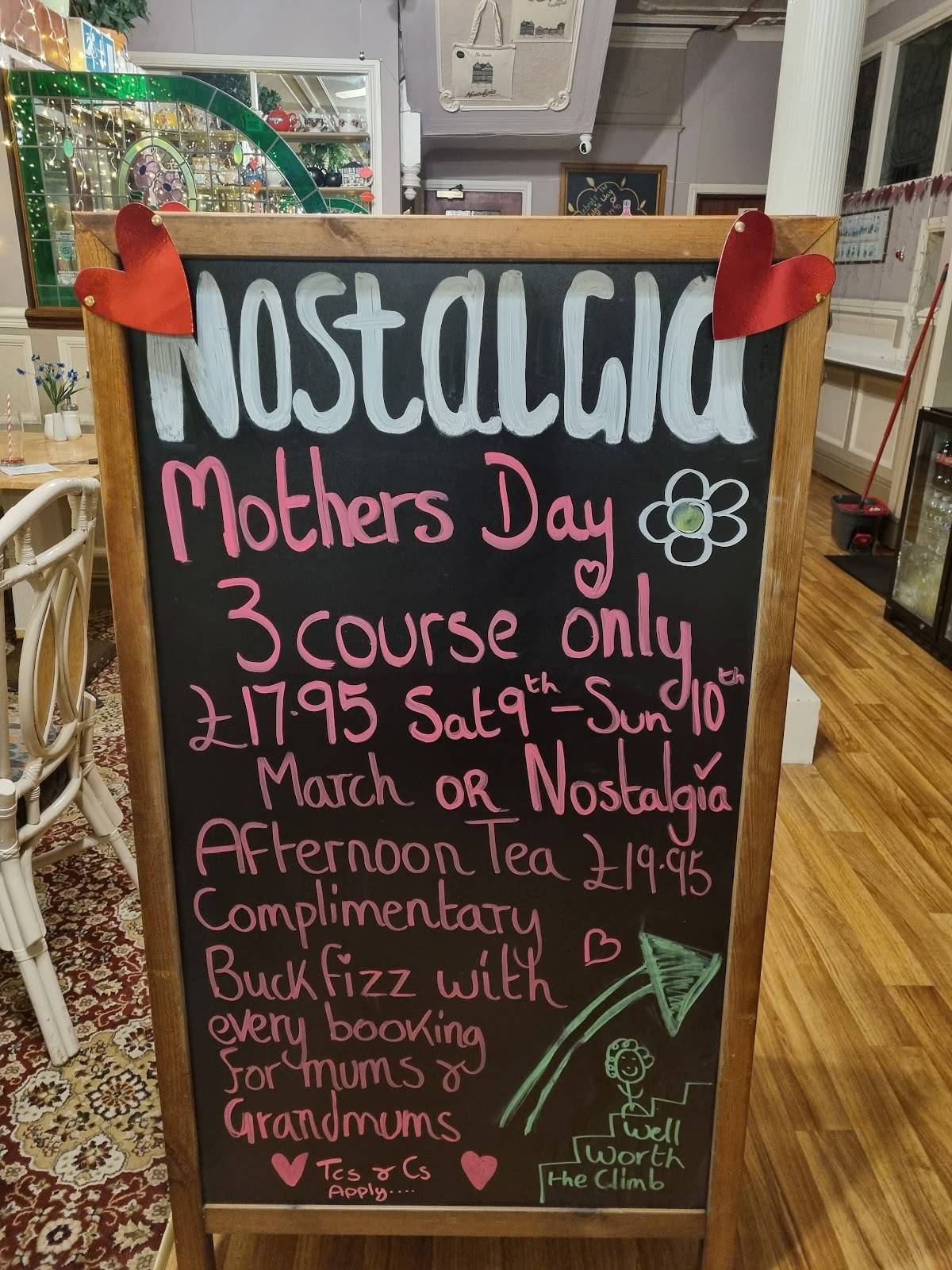 Menu at Nostalgia Tea Rooms cafe, Southport
