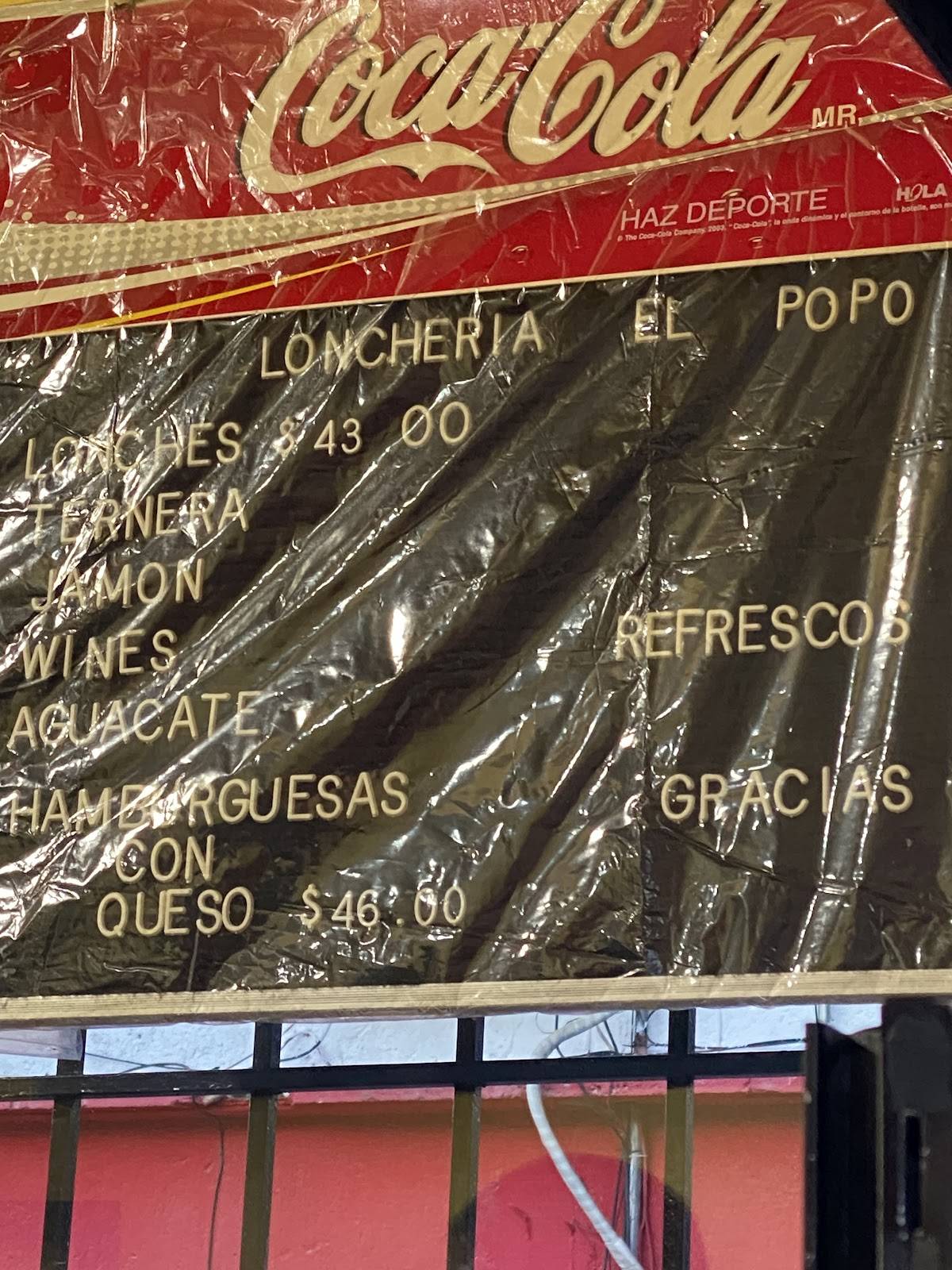 Menu at Loncheria El Popo restaurant, Nuevo Laredo, Calle Dr. Mier 2502