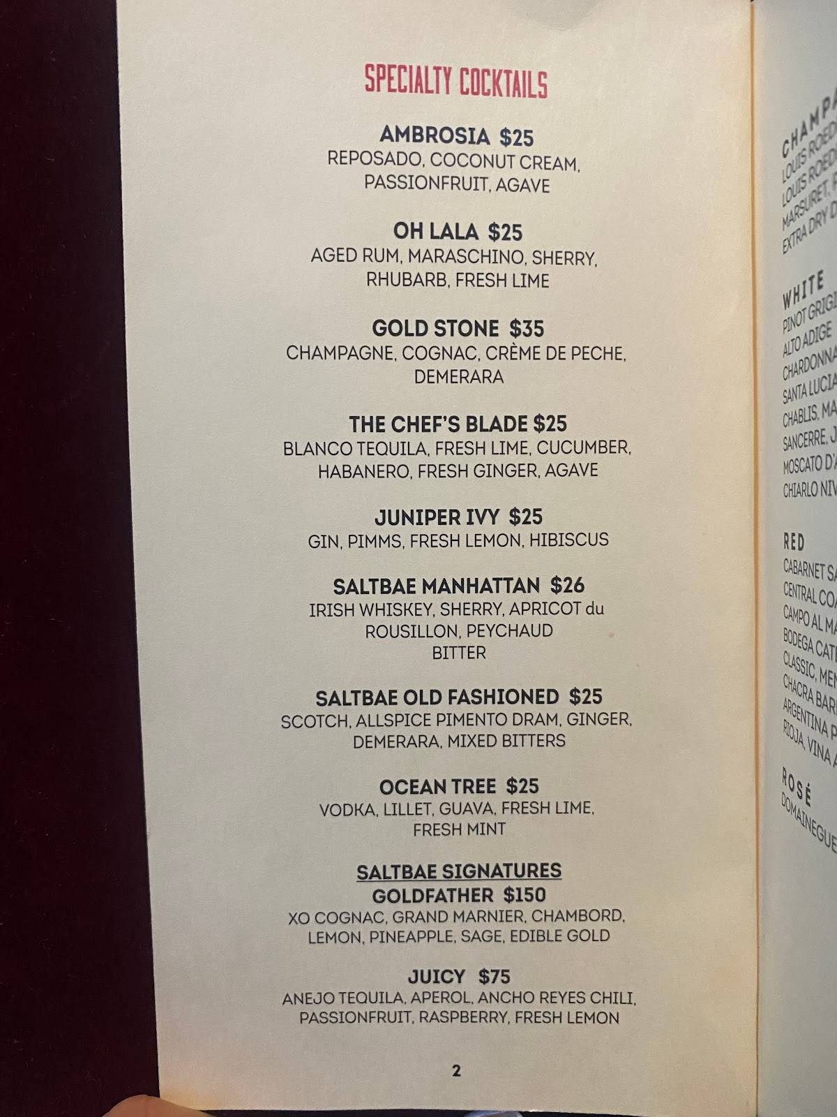 Menu at Nusr-Et Steakhouse New York, West New York, 60 W 53rd St
