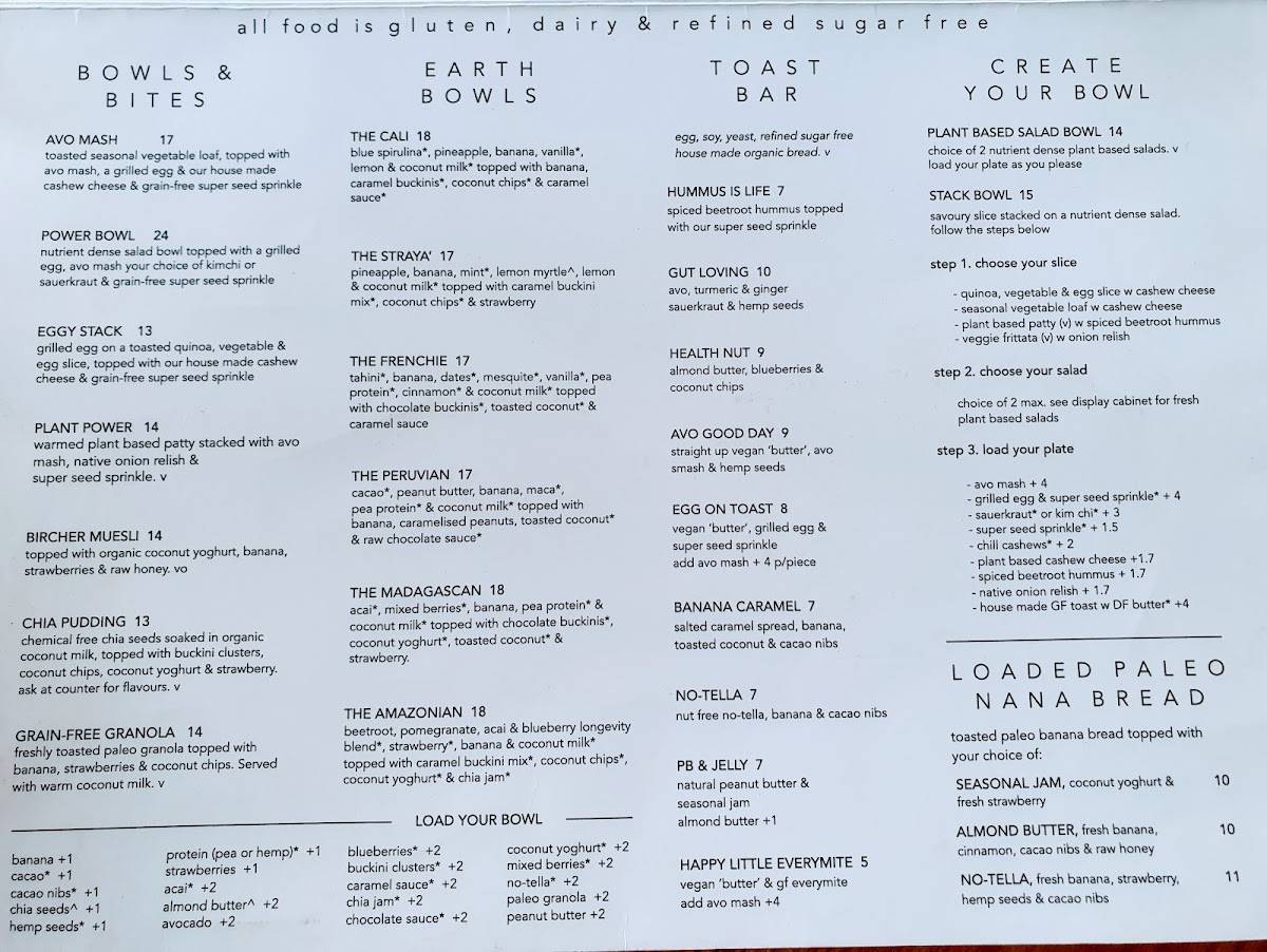 Menu at Nutrition Republic (Glenelg Cafe), Glenelg