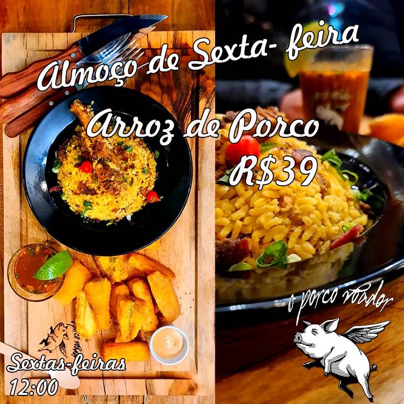 Menu em O Porco Voador restaurante, São José dos Campos
