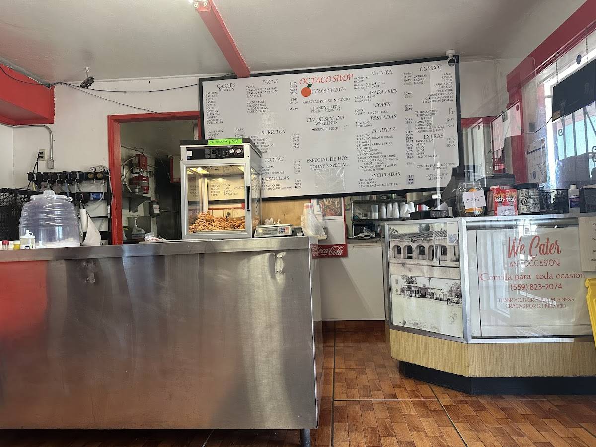 Menu at OC Taco Shop restaurant, Orange Cove