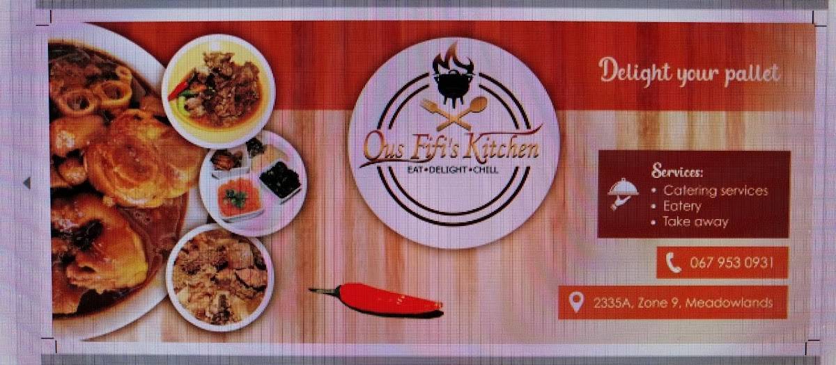Speisekarte von OUS FIFI'S KITCHEN restaurant, Johannesburg