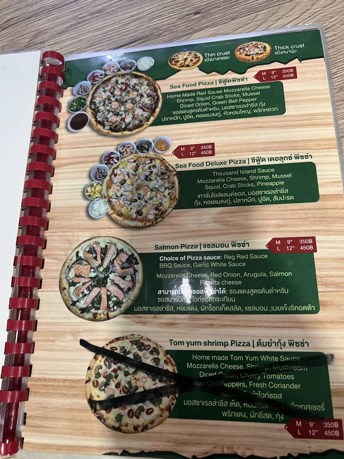 Menu at OUTLAW PIZZA (สาขา พัทยา) restaurant, Pattaya City