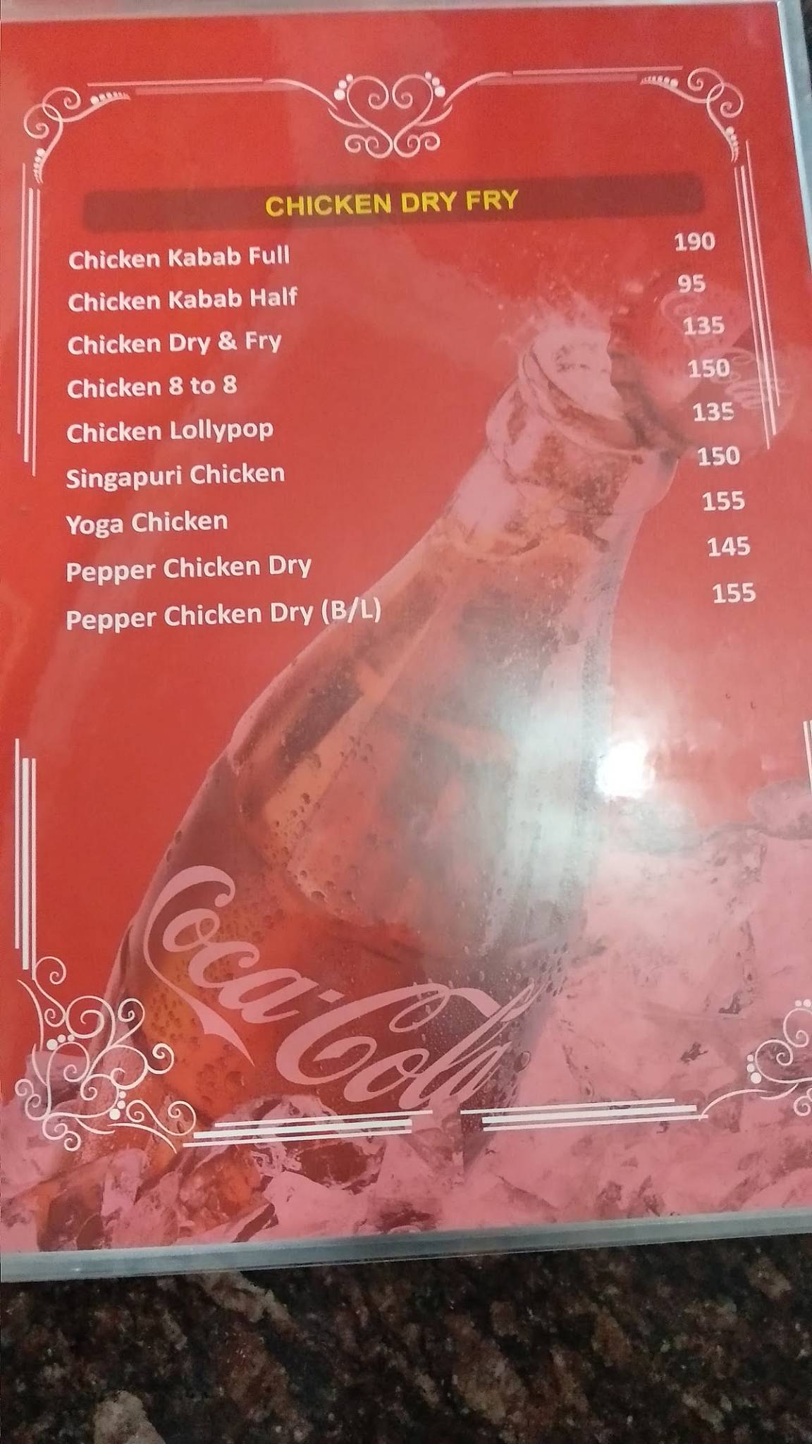 Menu at Oasis, Bengaluru, Pattanagere Main Rd