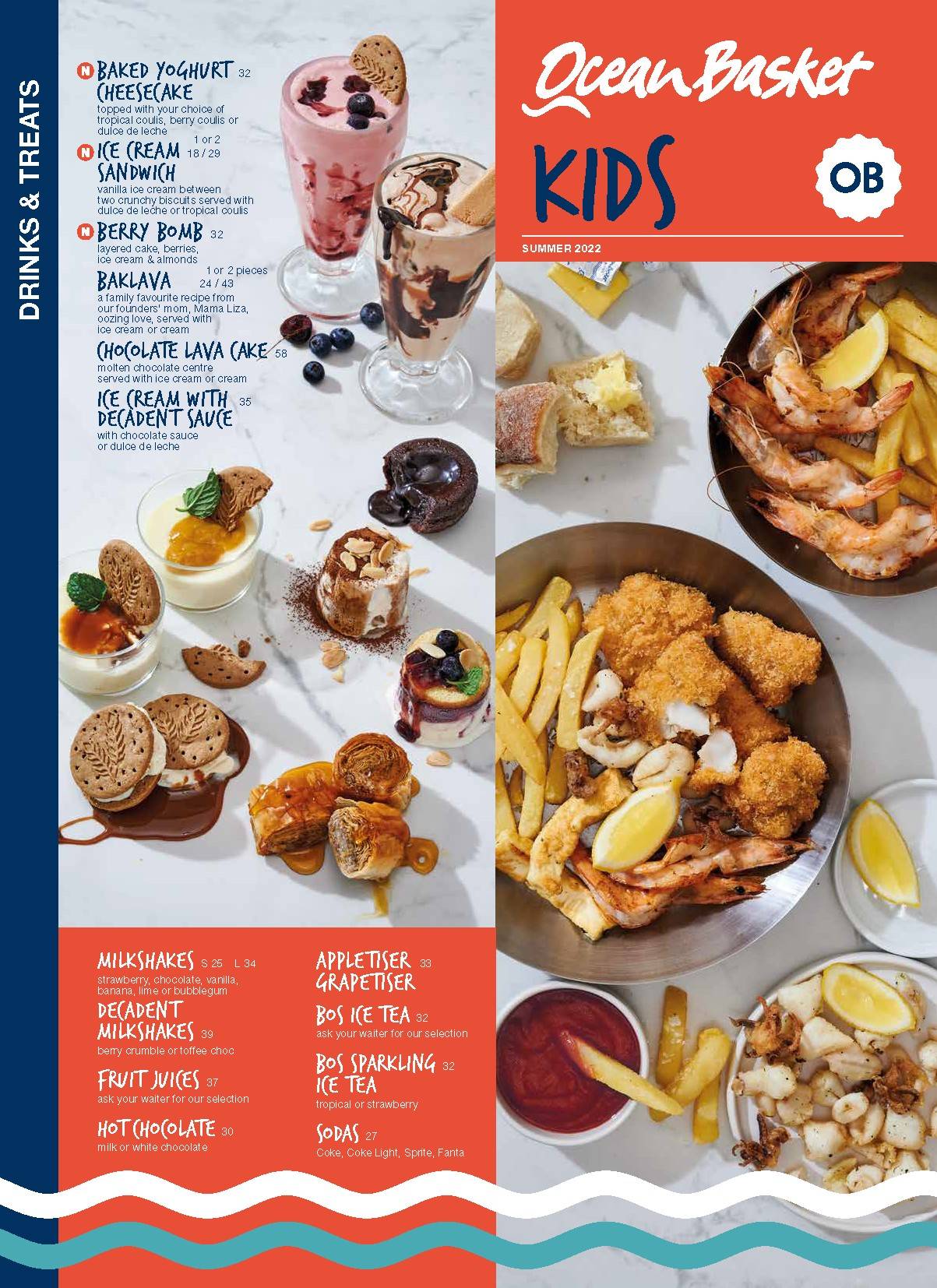 Menu at Ocean Basket Potchefstroom restaurant, Potchefstroom, 30 ...