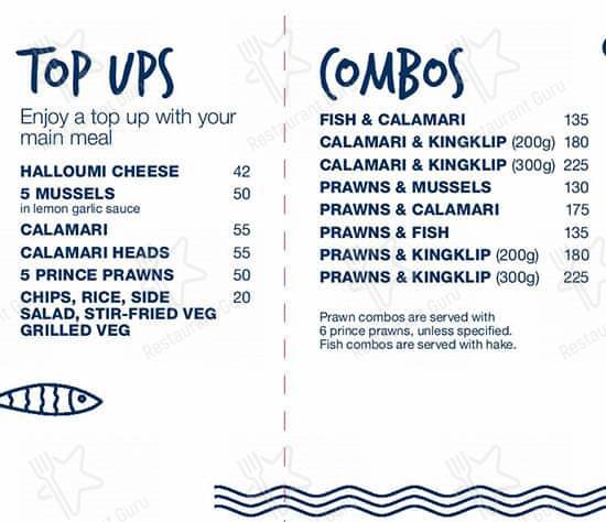Menu at Ocean Basket Vangate Plaza (Halaal) restaurant, Cape Town, Shop 76