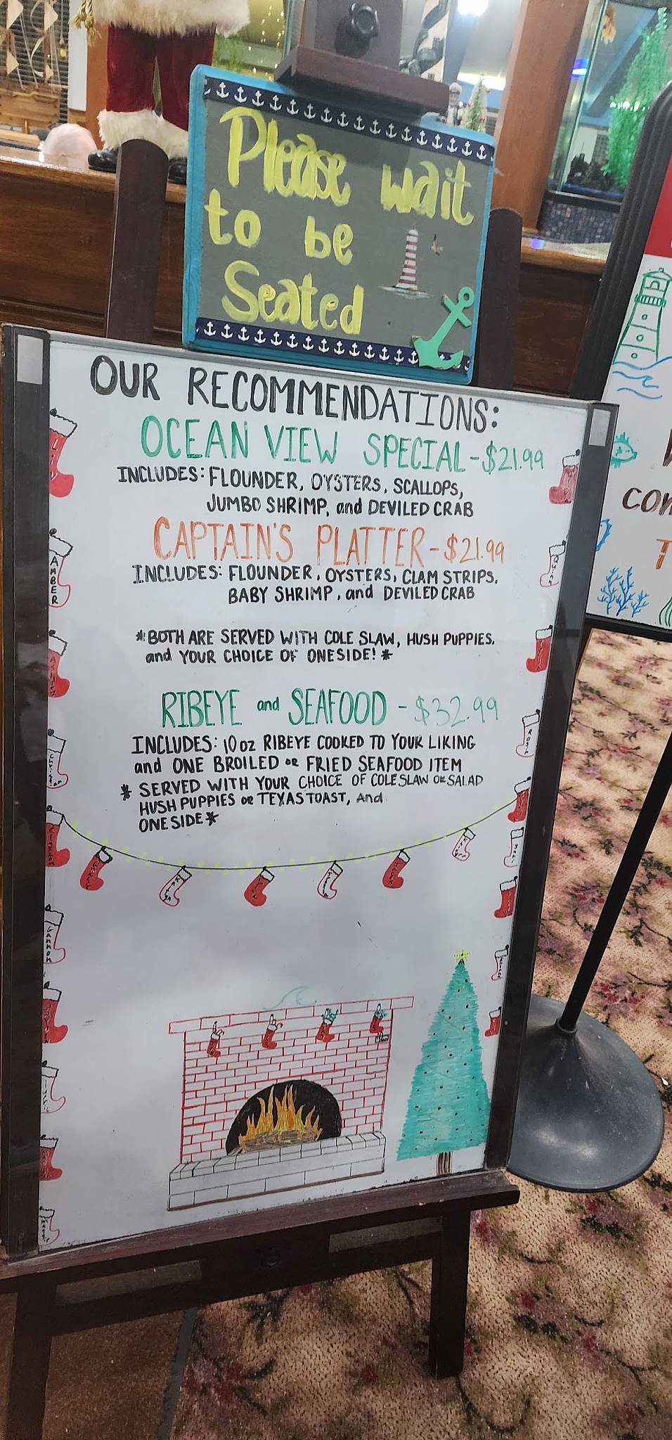 Menu at Ocean View Seafood Restaurant, Columbia, Broad River Rd