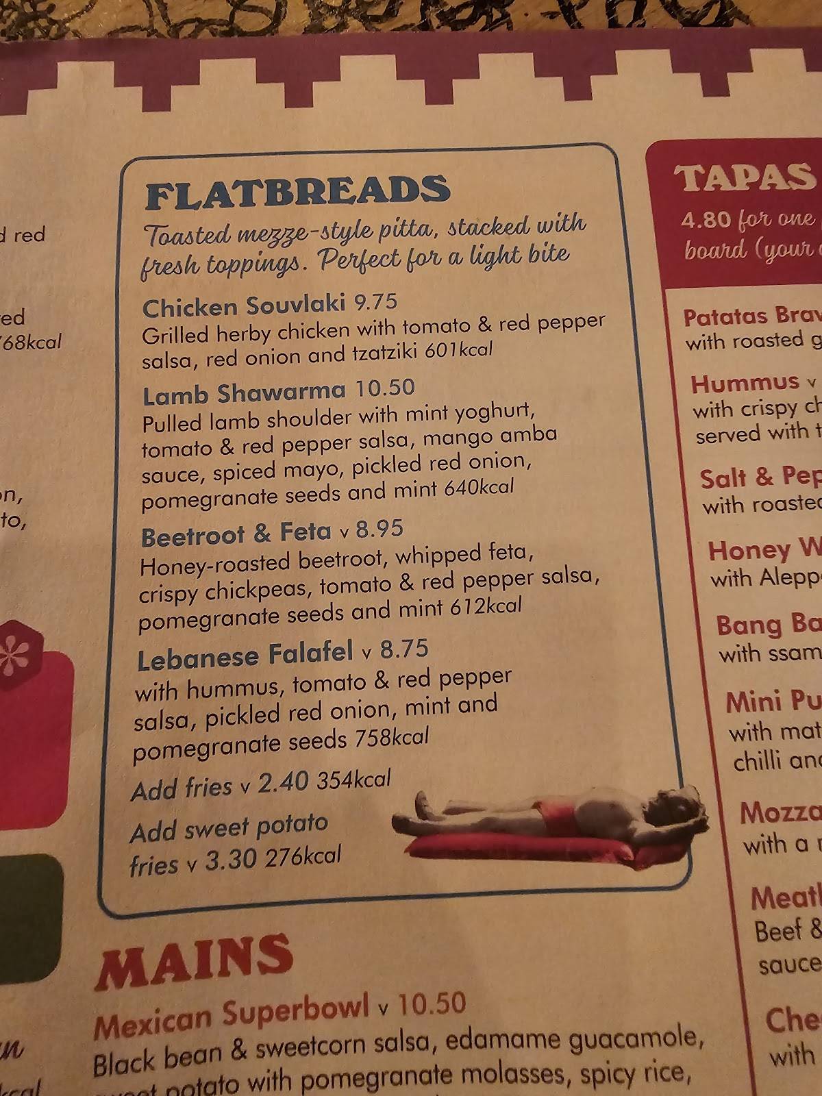 Menu at Ocho Lounge cafe, Penarth