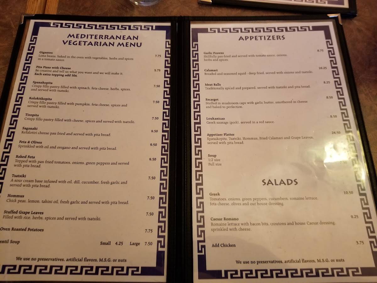 Menu at Oil Lamp pub & bar, Edmonton