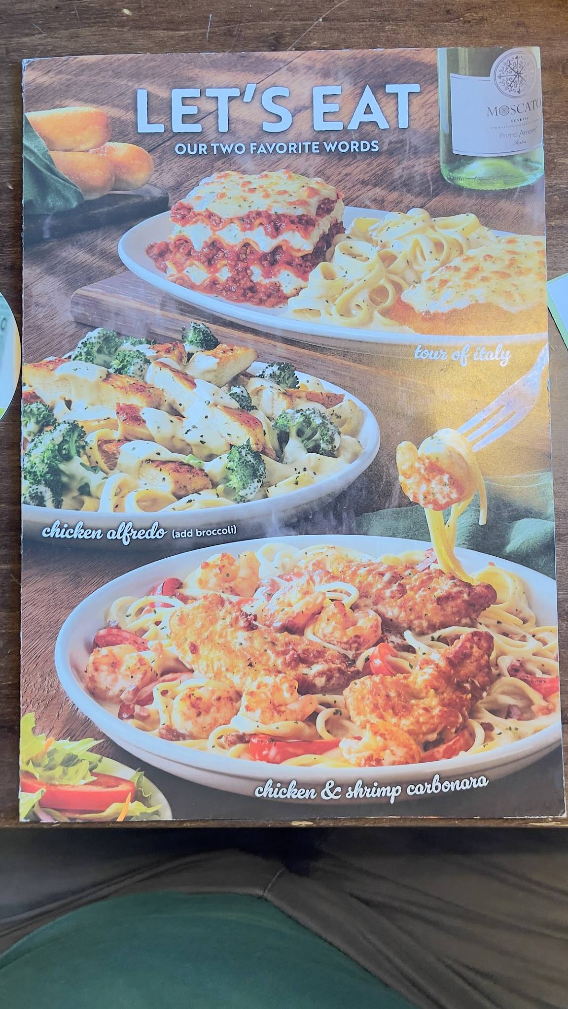 Menu at Olive Garden Italian Restaurant, Cypress