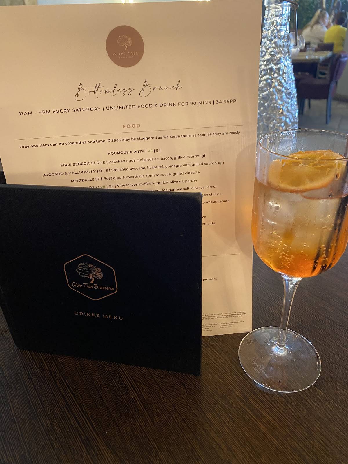 Menu at Olive Tree Brasserie Chester restaurant, Chester