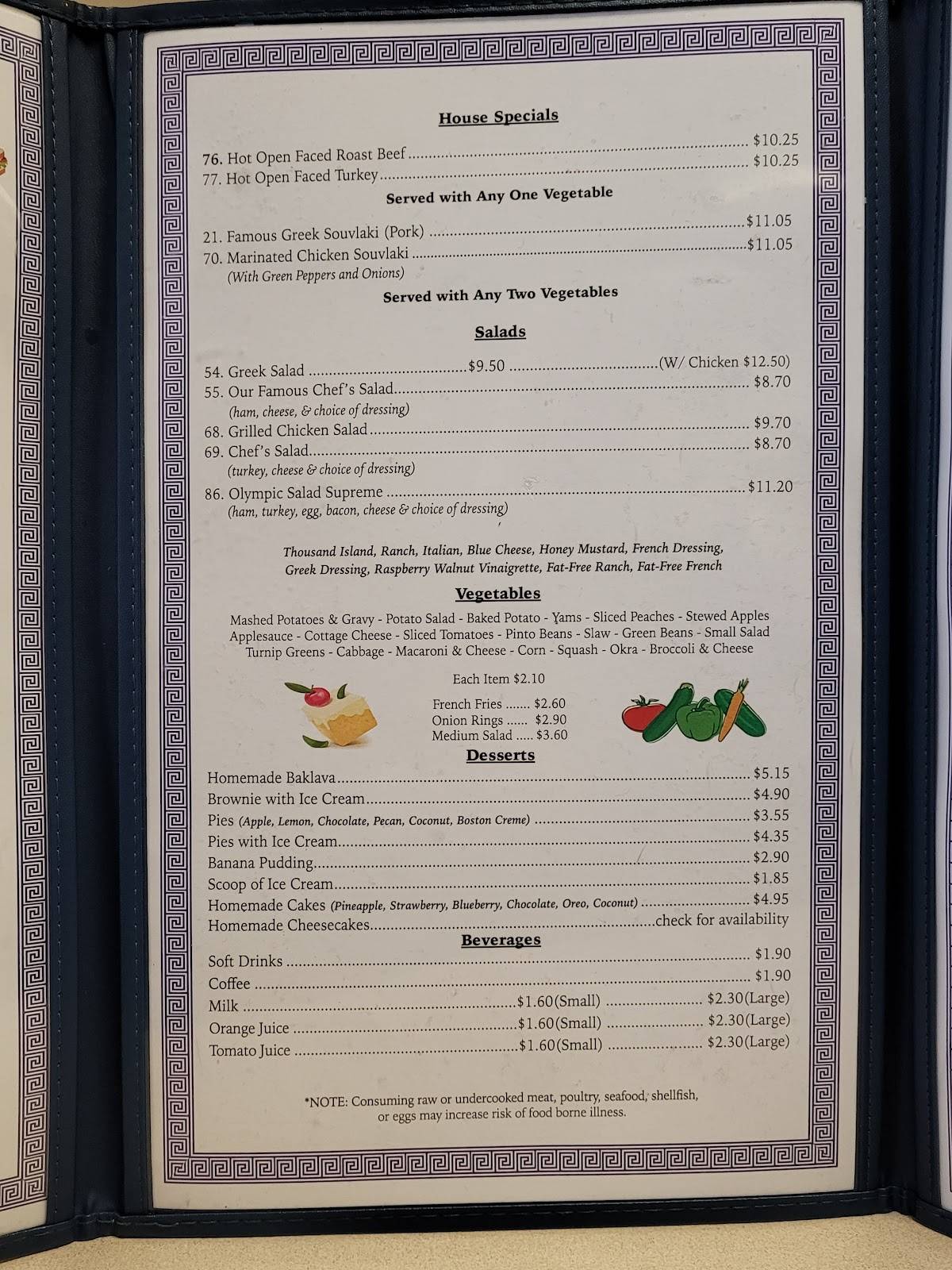 Menu at Olympic Family Restaurant- COLFAX, Colfax, W Market St