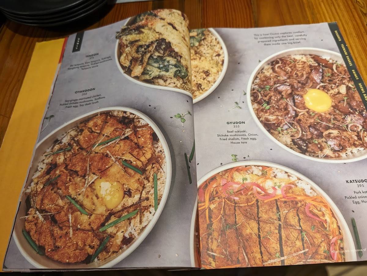 Menu at Ooma Salcedo restaurant, Makati, Paseo Heights
