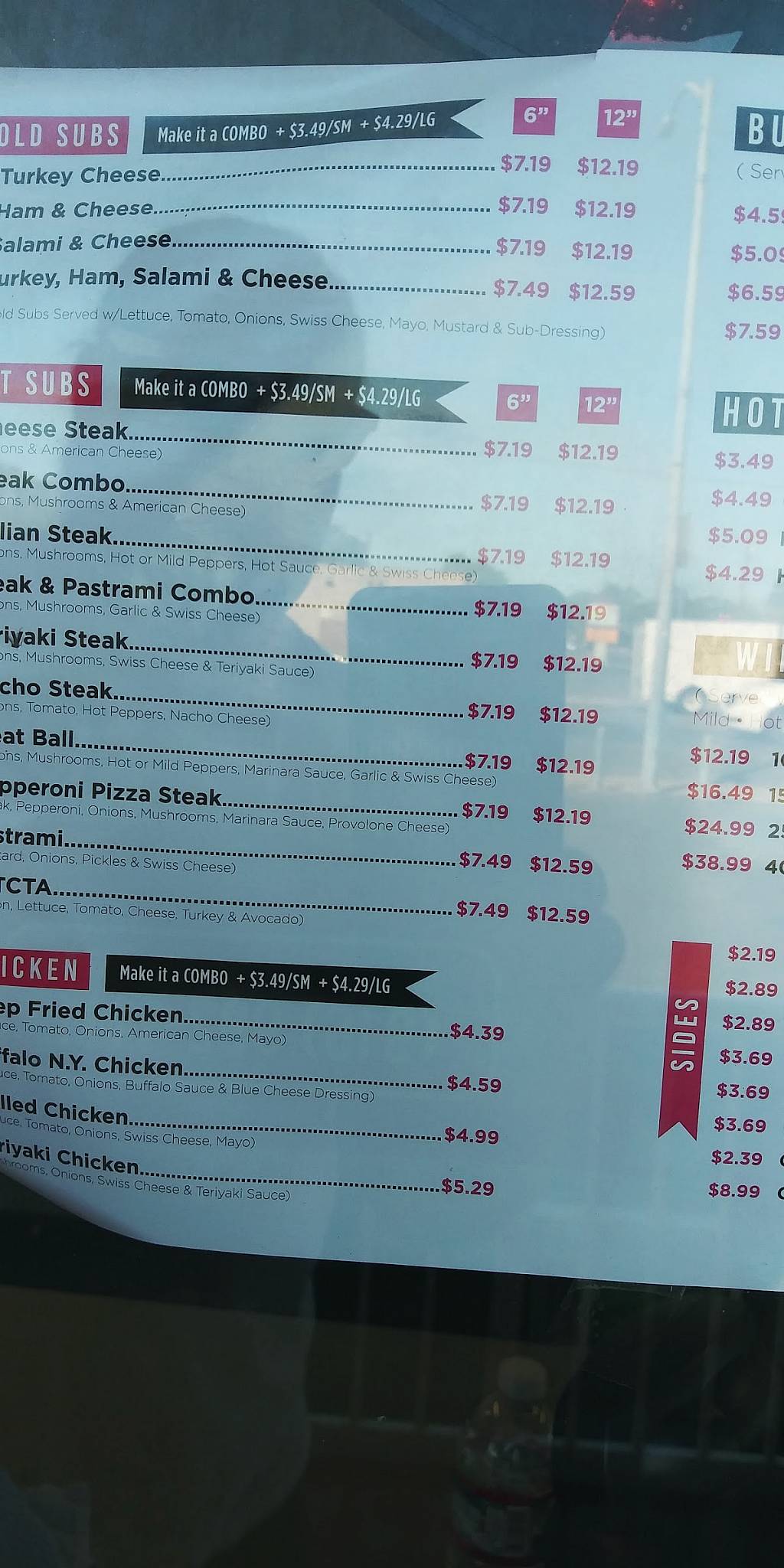 Menu at Original Granite restaurant, Rio Linda