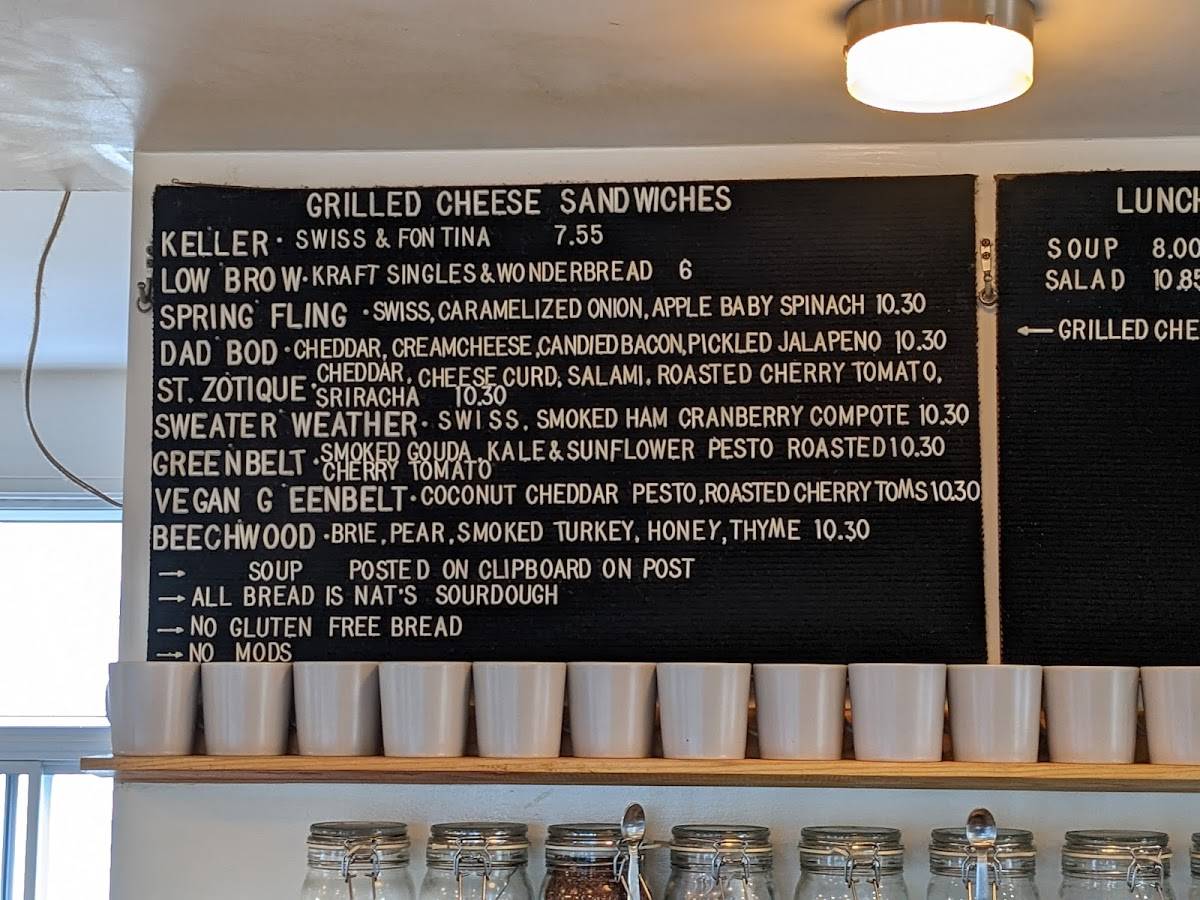 Menu at Red Door Provisions cafe, Ottawa