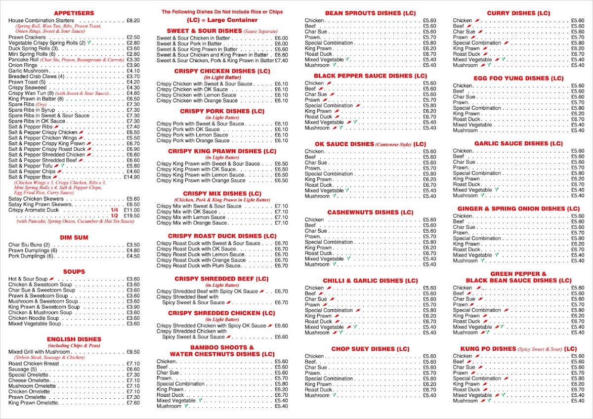 Menu at Ovenden Kitchen fast food, Halifax