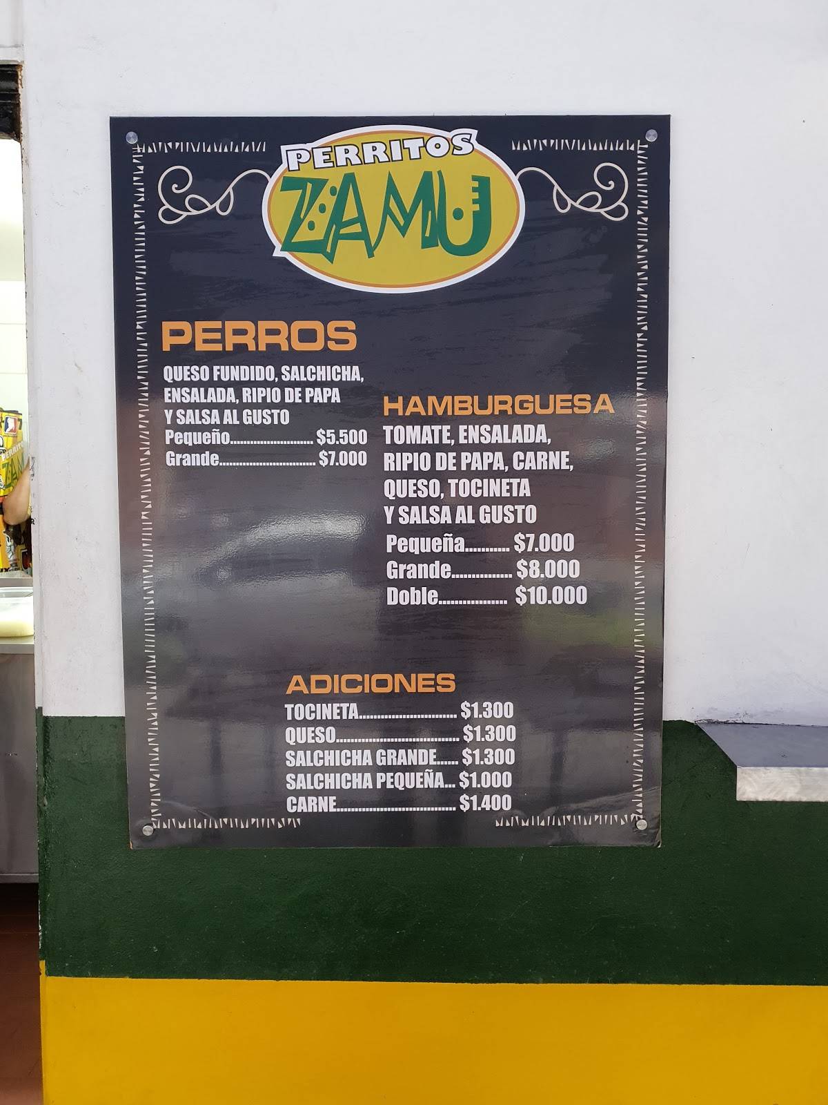 Carta del restaurante PERRITOS ZAMU, Sabaneta, Cl. 74 Sur #47 - 21