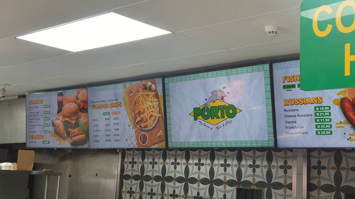 Menu at PORTO FISH & CHIPS restaurant, Newcastle, 66 Allen St