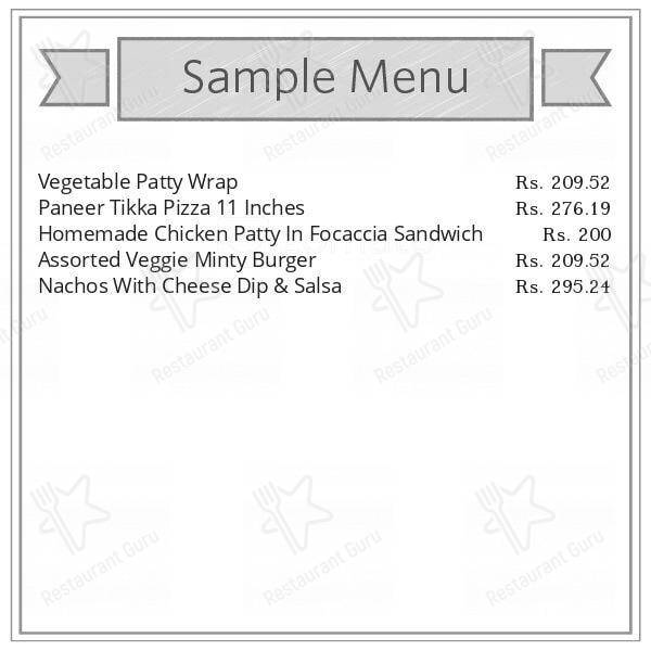 Menu at PVR Café, Thiruvananthapuram, Kripa Cinemas