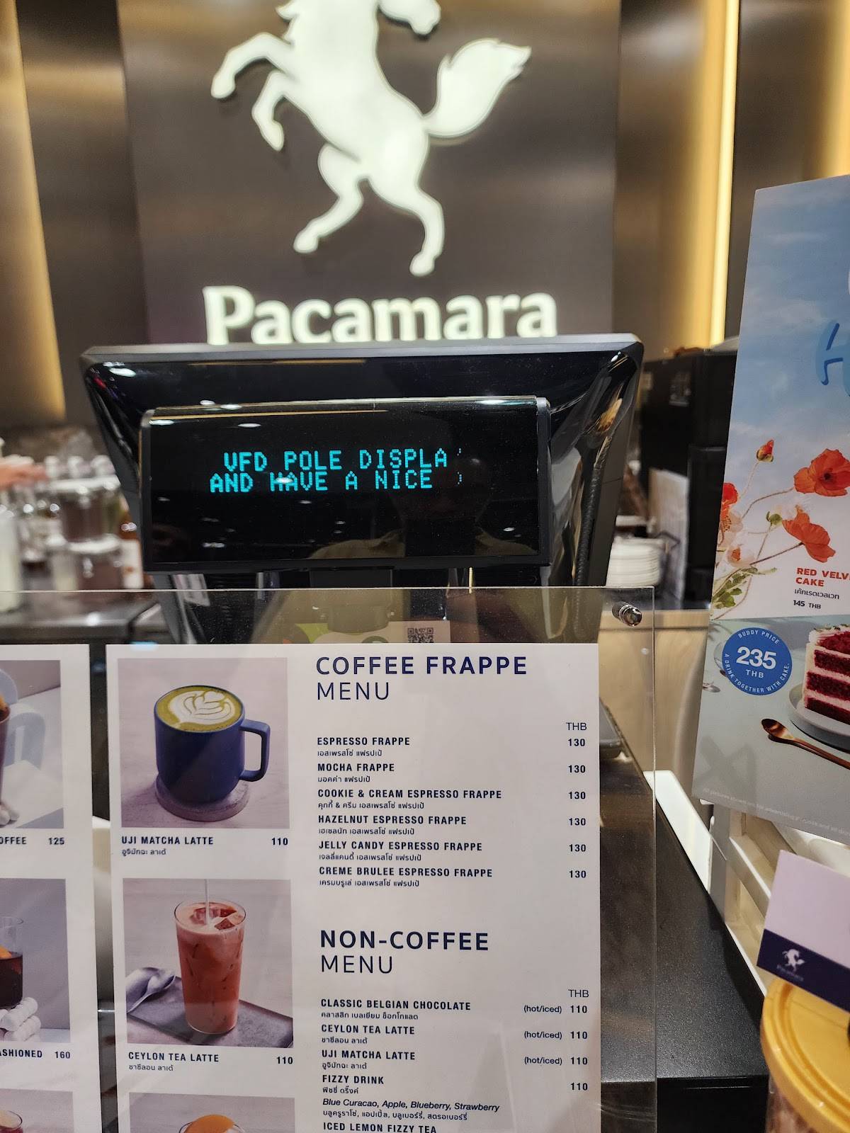 Carta de Pacamara Coffee Roasters The Circle Ratchapruk, Bangkok
