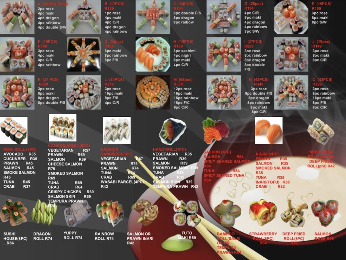 Menu at Panda kitchen Chinese Restaurant&Sushi bar, Boksburg