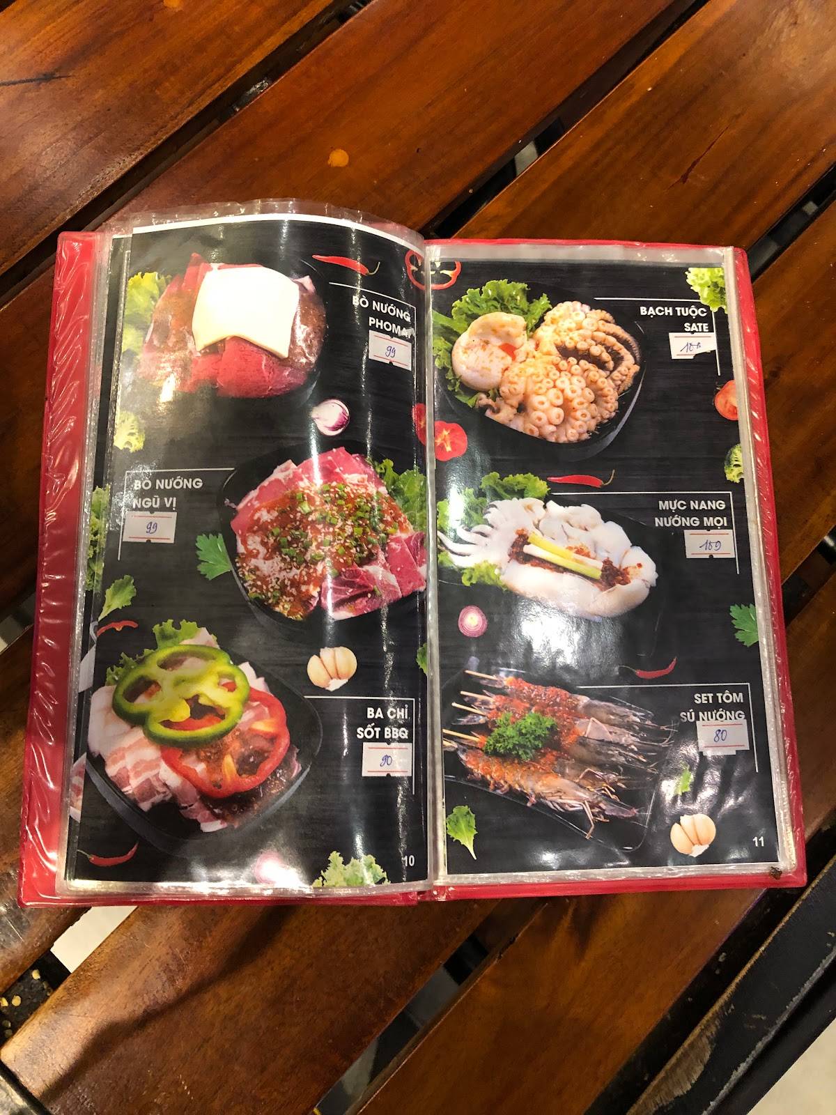 Menu at Panda BBQ - District 10, Ho Chi Minh City