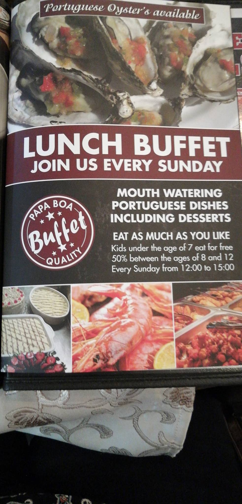 Menu at Papa Boa Silverlakes restaurant, Pretoria, Silver Oaks Crossing ...