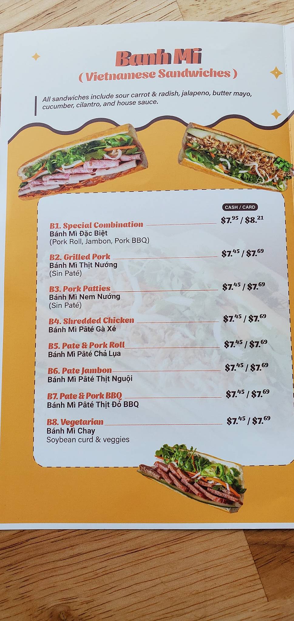 Menu at Paris Banh Mi KC restaurant, Kansas City