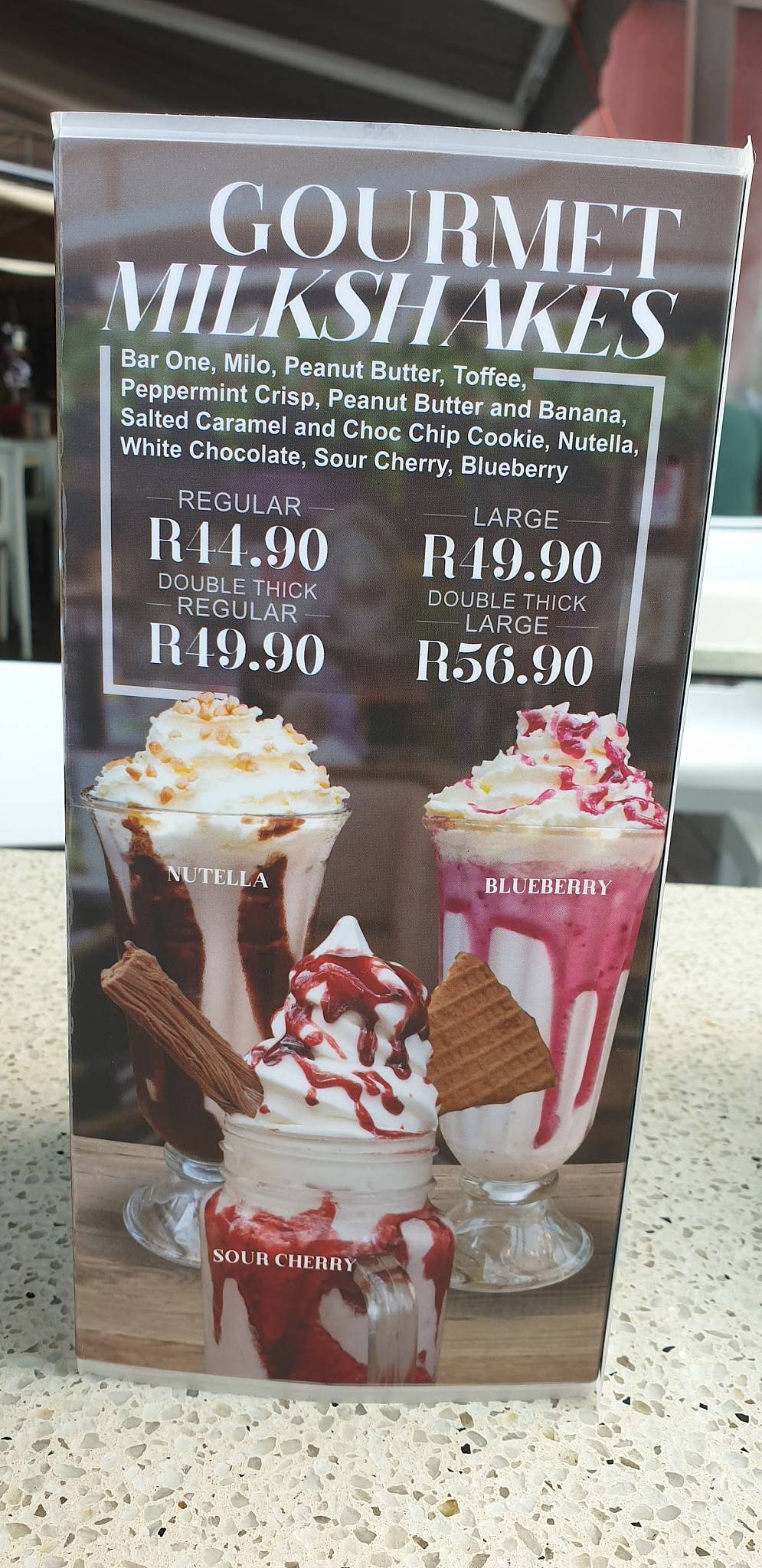 Menu at Parrots restaurant, Pretoria, Kolonnade Mall