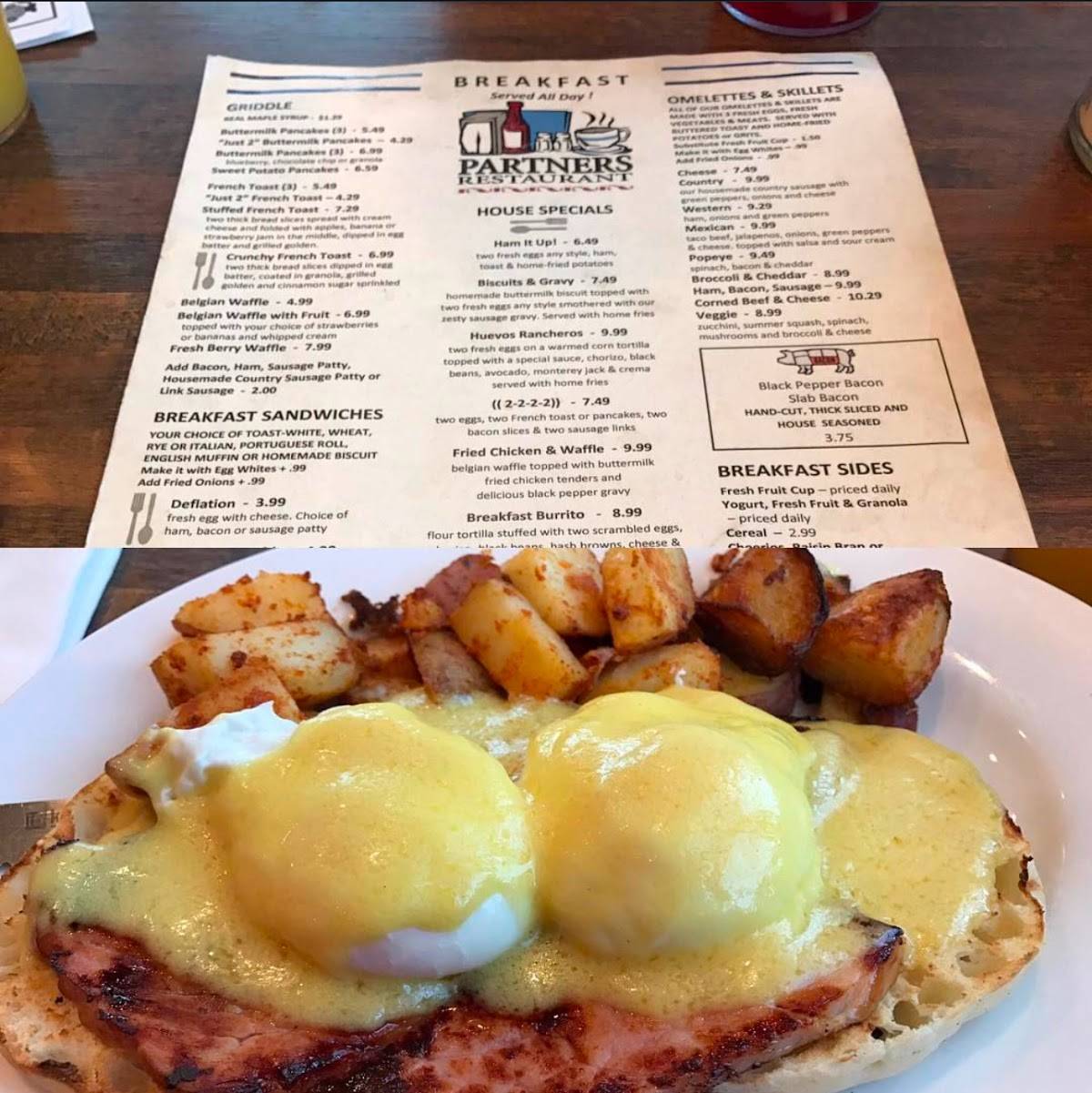 Menu at Partners Restaurant & Catering, Agawam