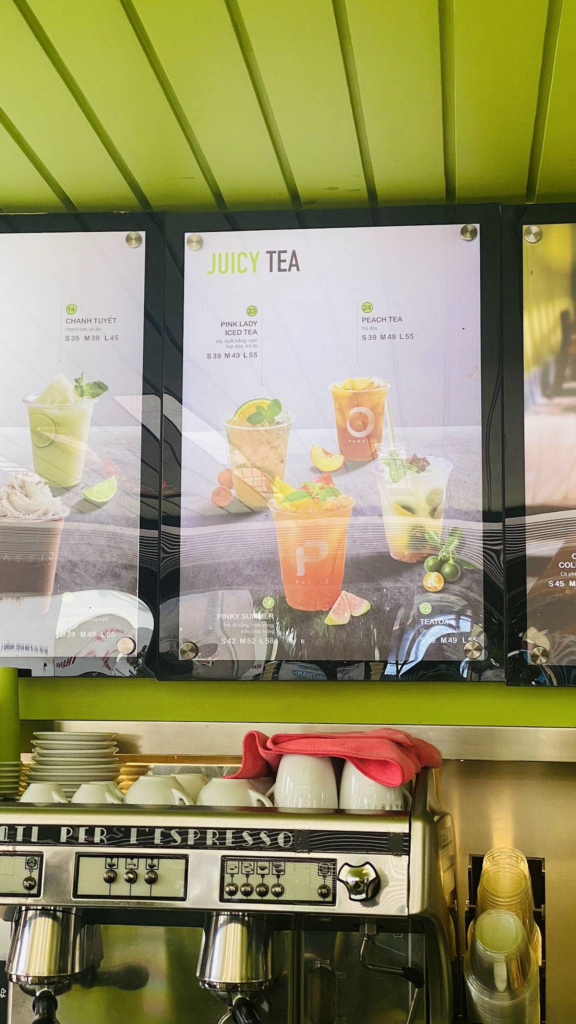Menu at Passio Coffee Lê Văn Duyệt cafe, Ho Chi Minh City