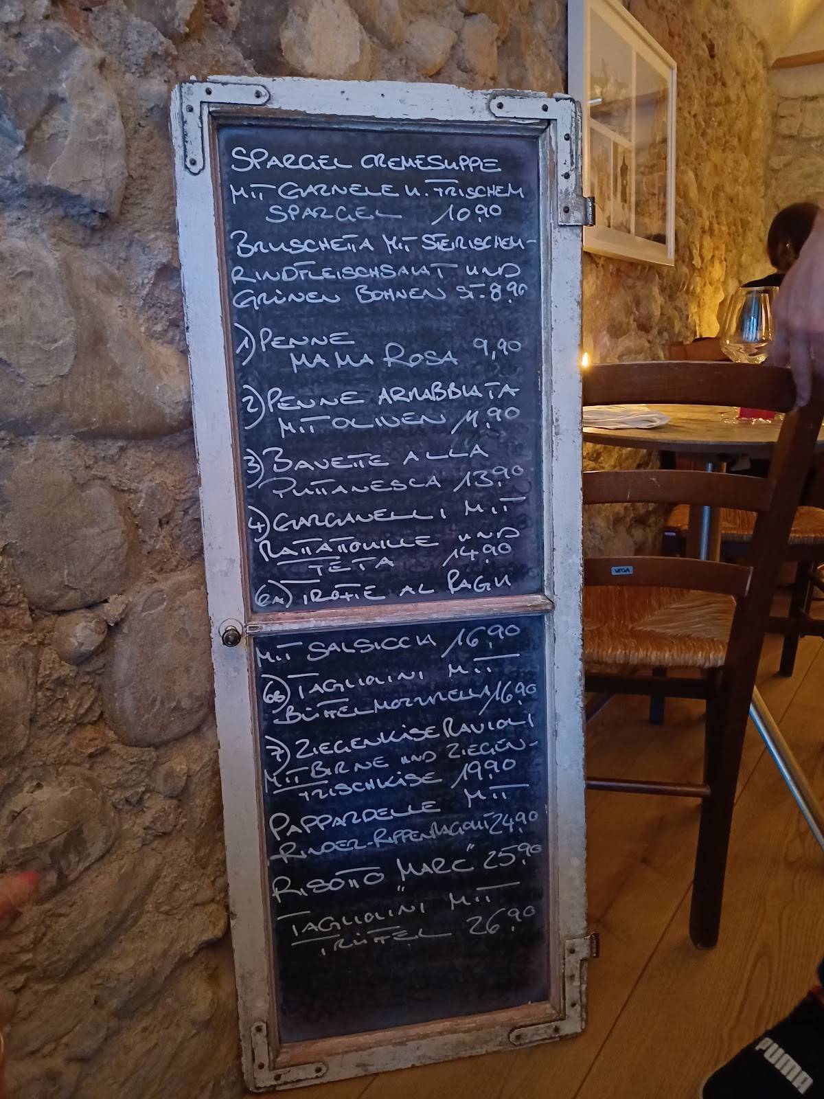 Speisekarte von Pasta Arte-Nudelbar, Traunstein, Taubenmarkt 5