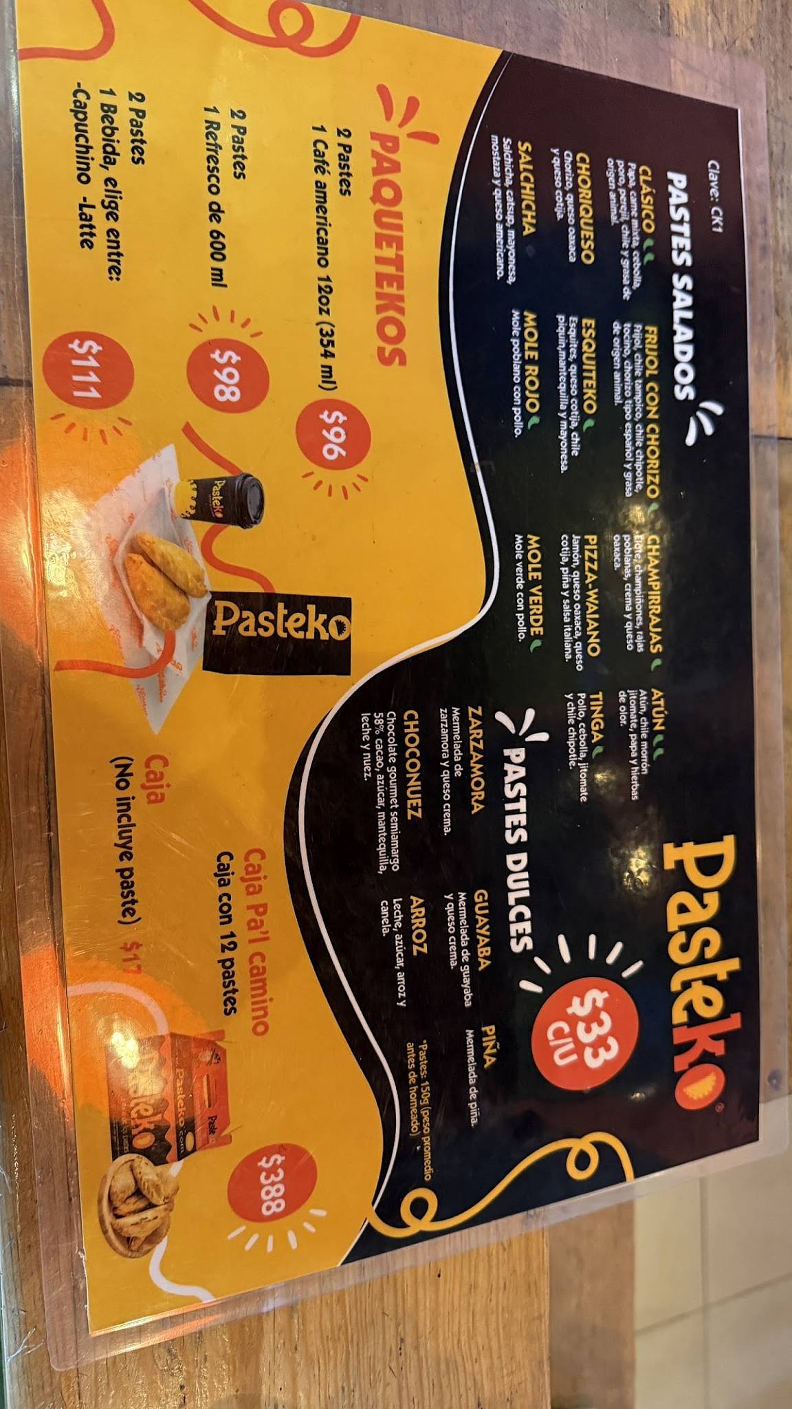 Carta del restaurante Pasteko Cazaderos, El Cazadero