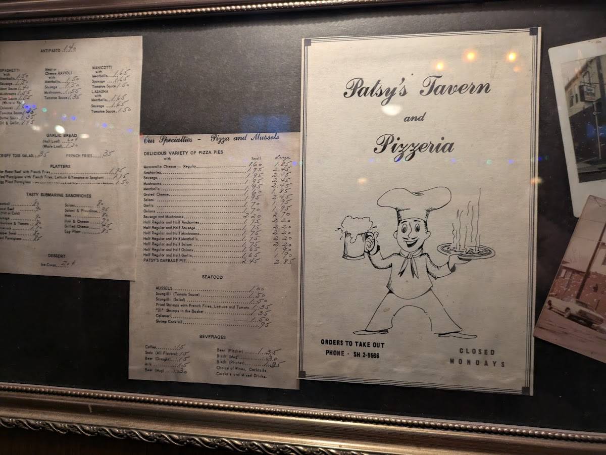 Menu at Patsy's Tavern & Restaurant, Paterson