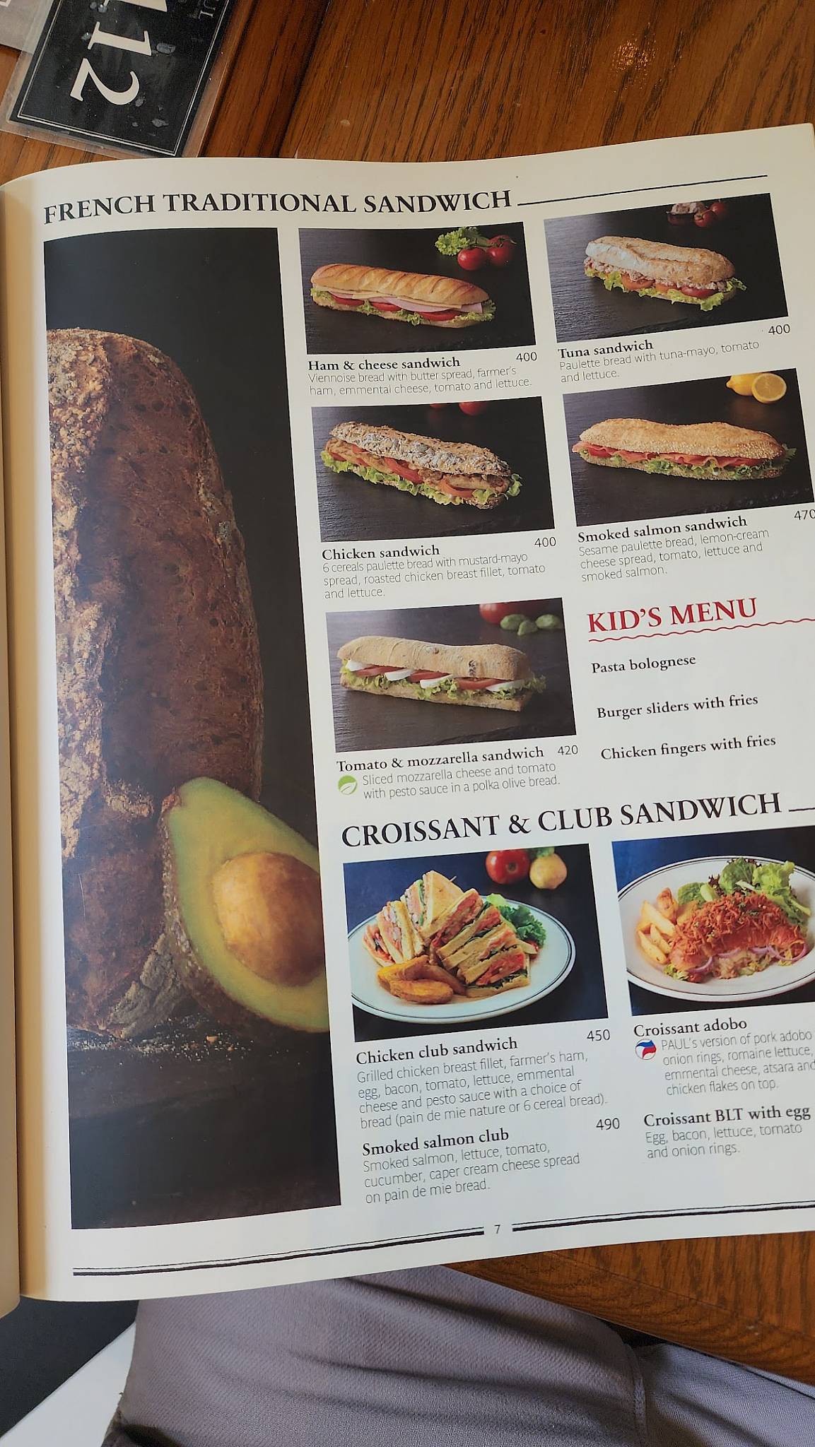 Menu at PAUL Boulangerie et Patisserie cafe, Taguig, G/F Bench Tower