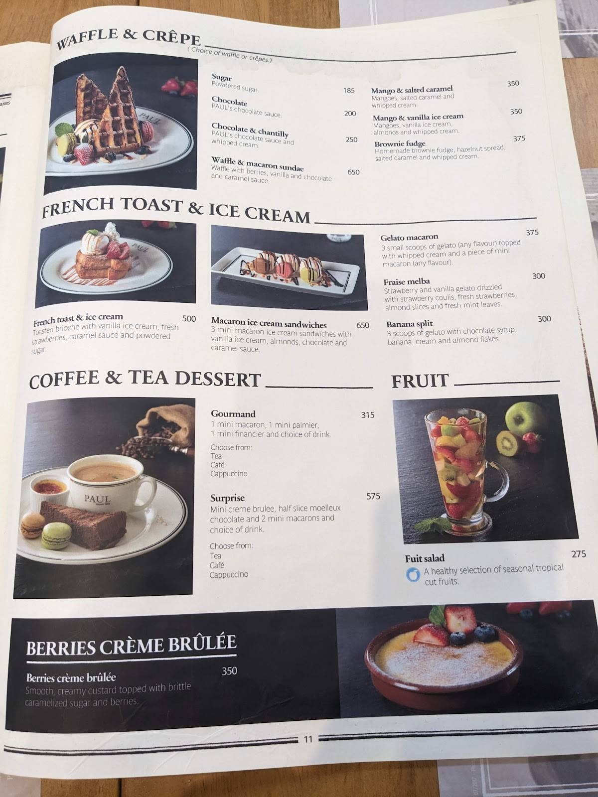 Menu at PAUL Boulangerie et Patisserie cafe, Taguig, G/F Bench Tower